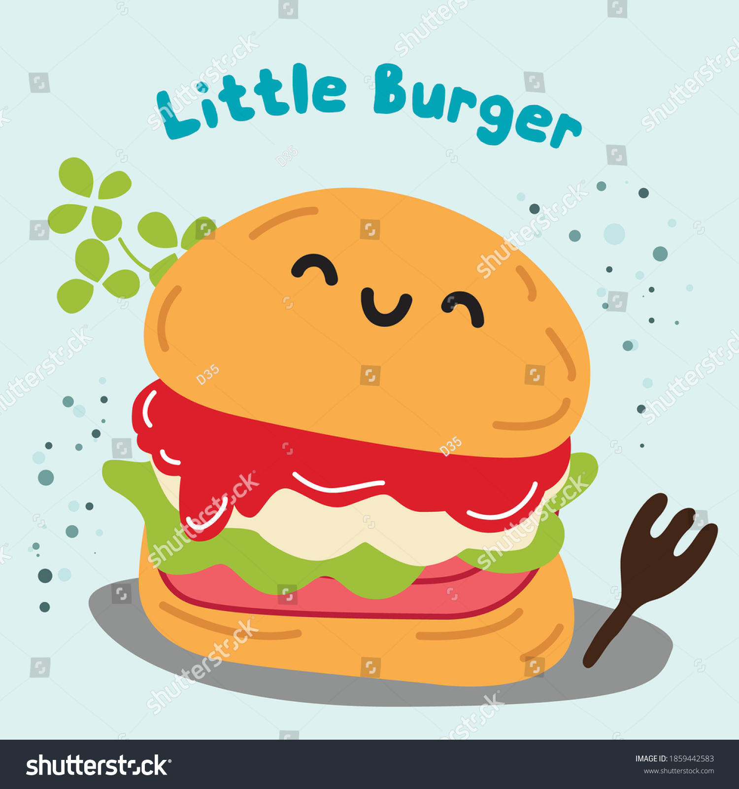 Little Burger Illustration Vector Set Stock Vector (Royalty Free ...