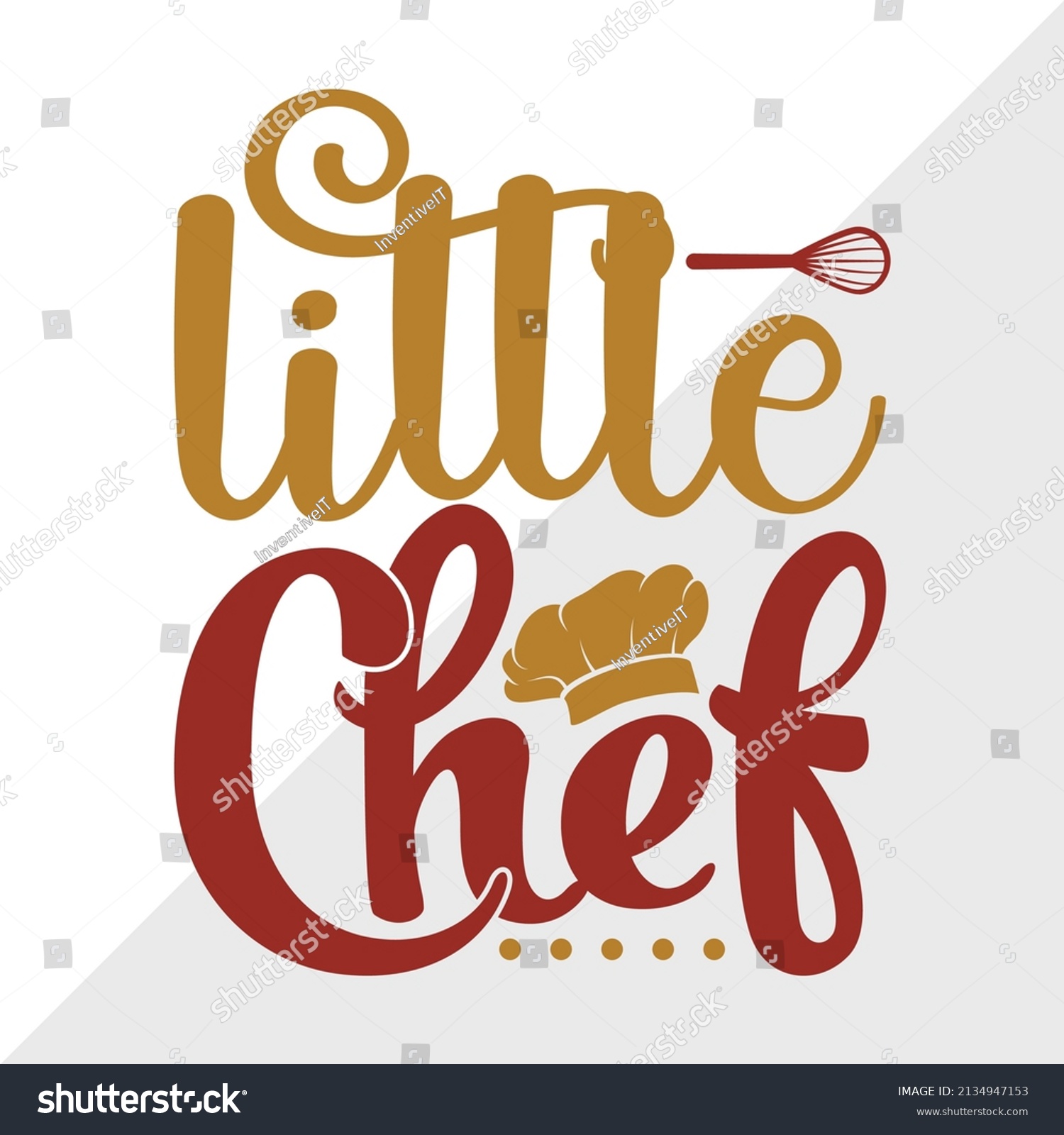 Little Chef Printable Vector Illustration Stock Vector (Royalty Free ...