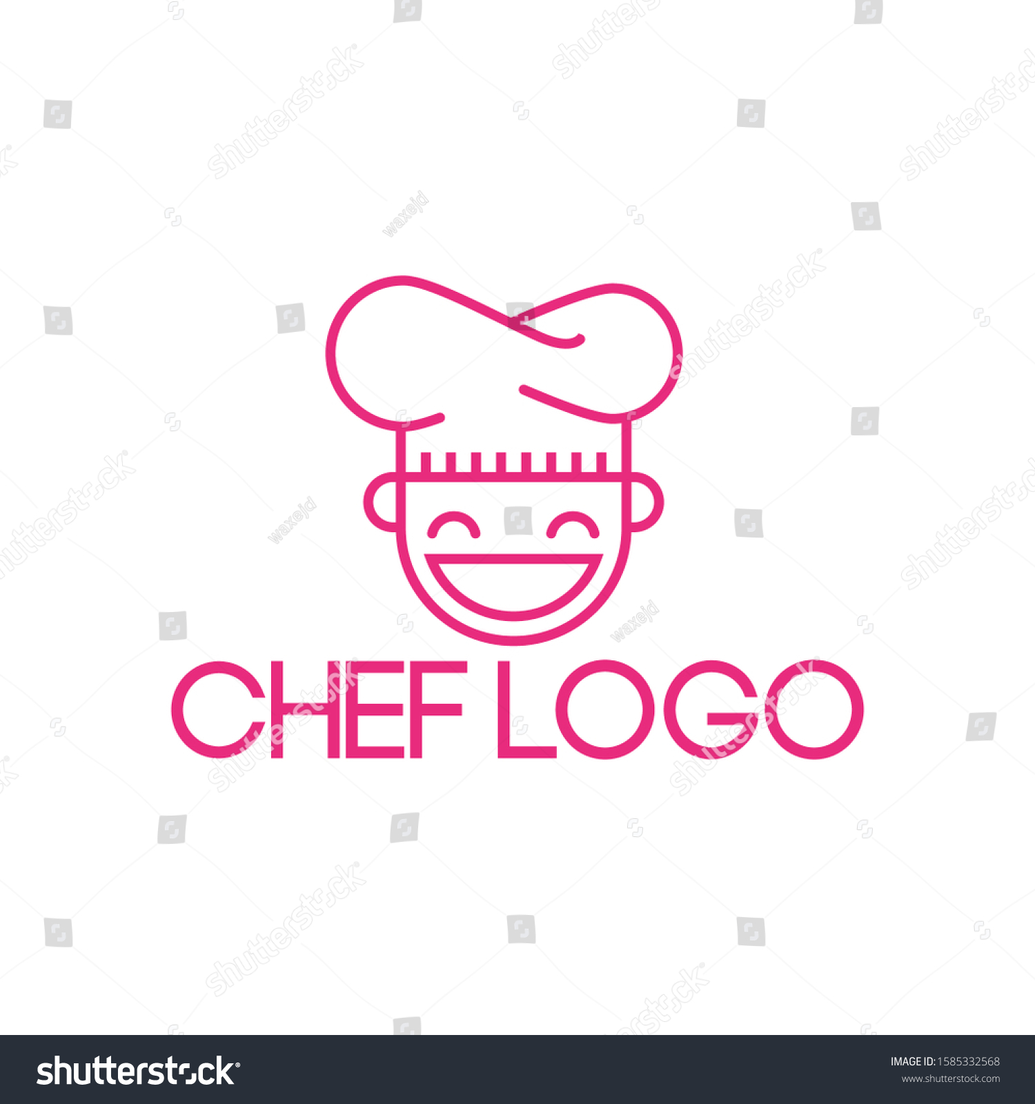 Little Chef Smile Logo Vector Stock Vector (Royalty Free) 1585332568 ...