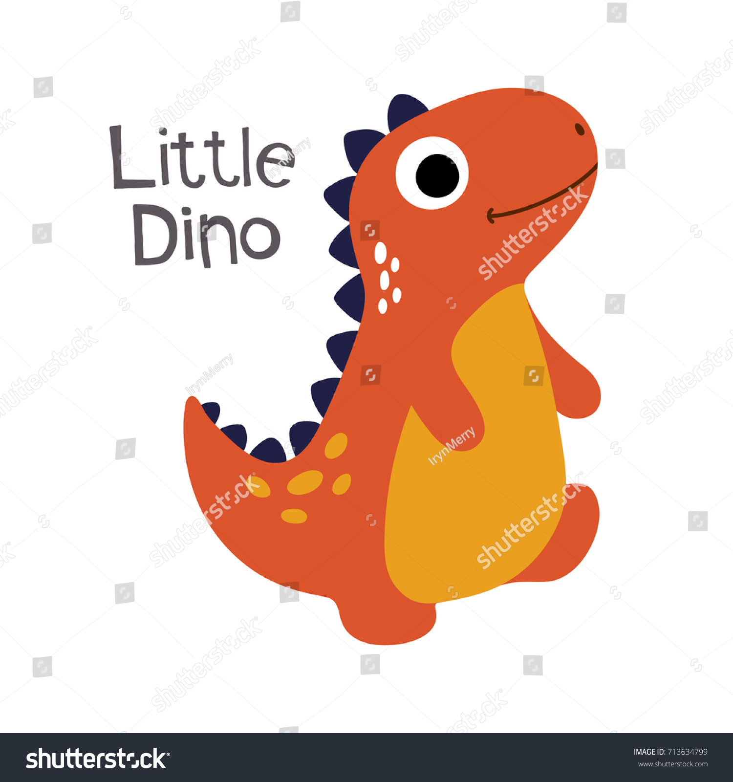 Little Cute Dinosaur 库存矢量图（免版税）713634799 | Shutterstock