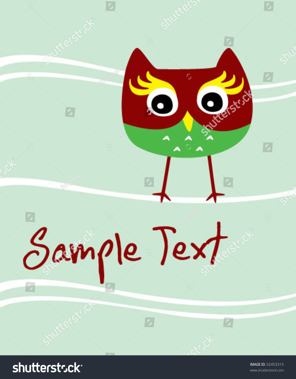 Little Cute Owl Doodle Stock Vector (Royalty Free) 52453315 | Shutterstock