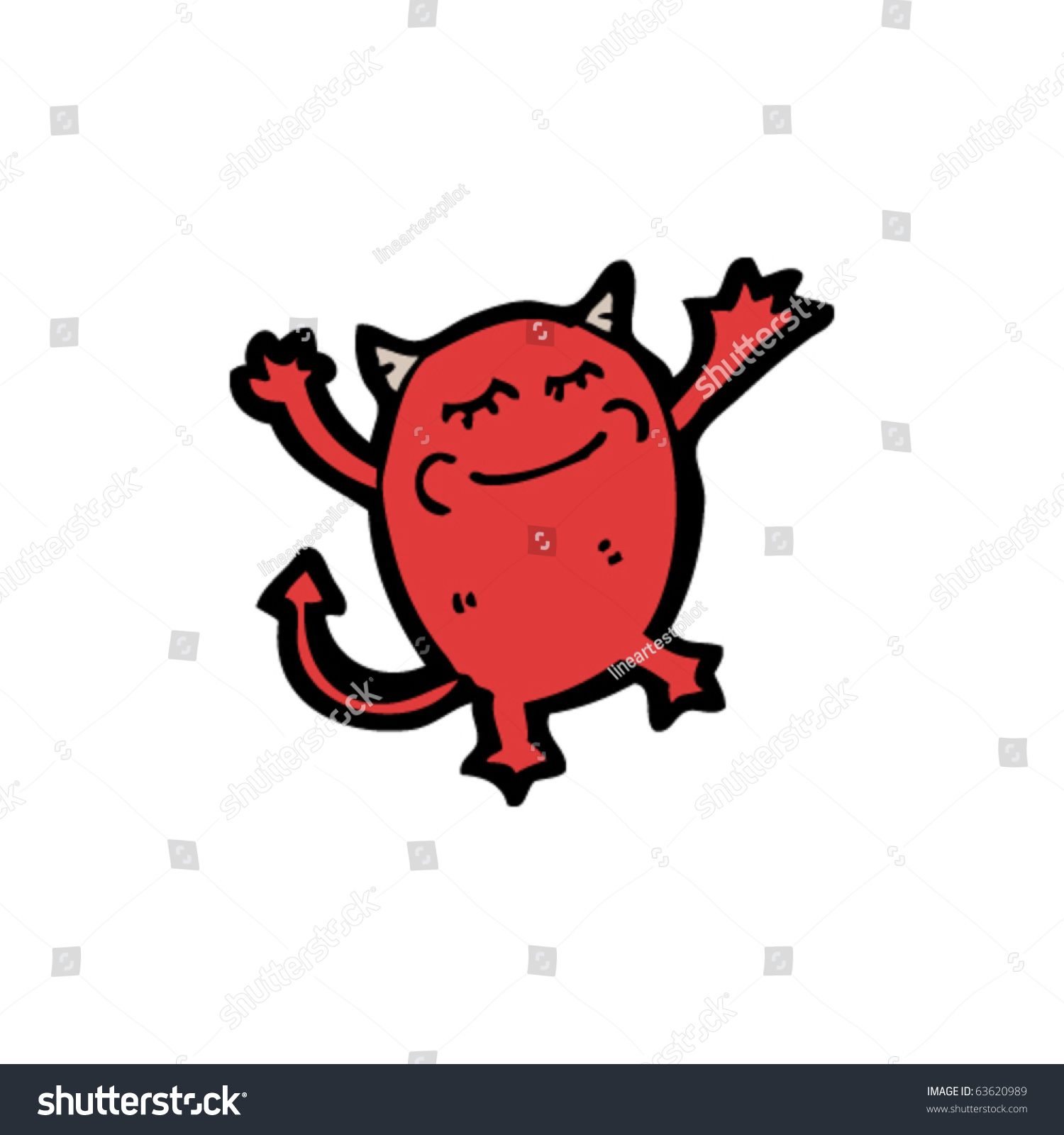 Little Devil Cartoon Stock Vector (Royalty Free) 63620989