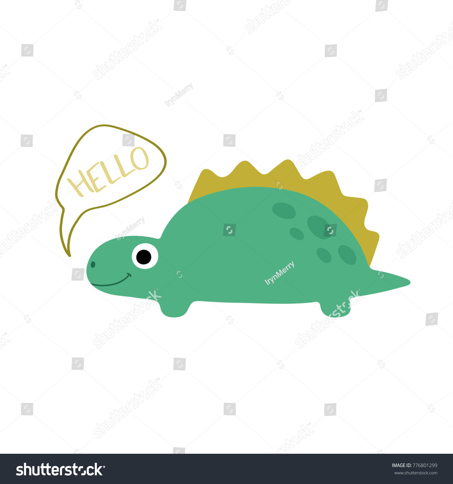 Little Dinosaur Vector Illustration Stock Vector (Royalty Free ...