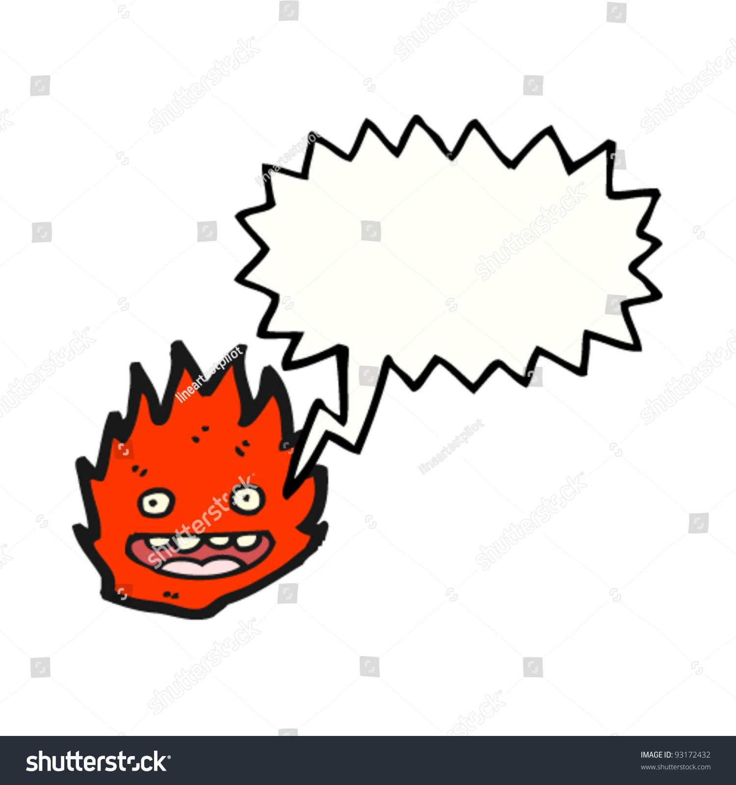 Little Fire Creature Cartoon Stock Vector (Royalty Free) 93172432 ...