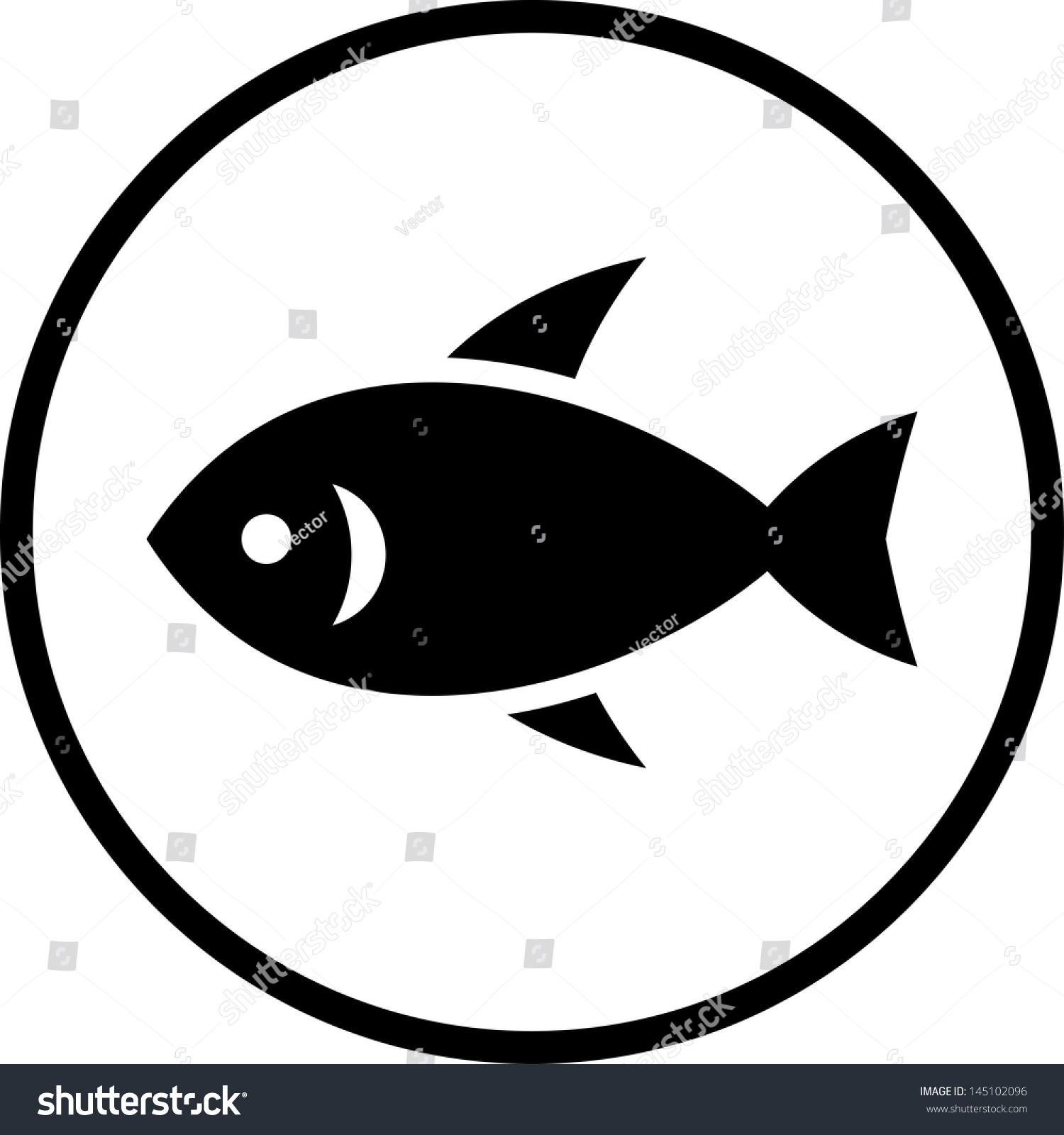 Little Fish Vector Icon Isolated Stock Vector (Royalty Free) 145102096 ...