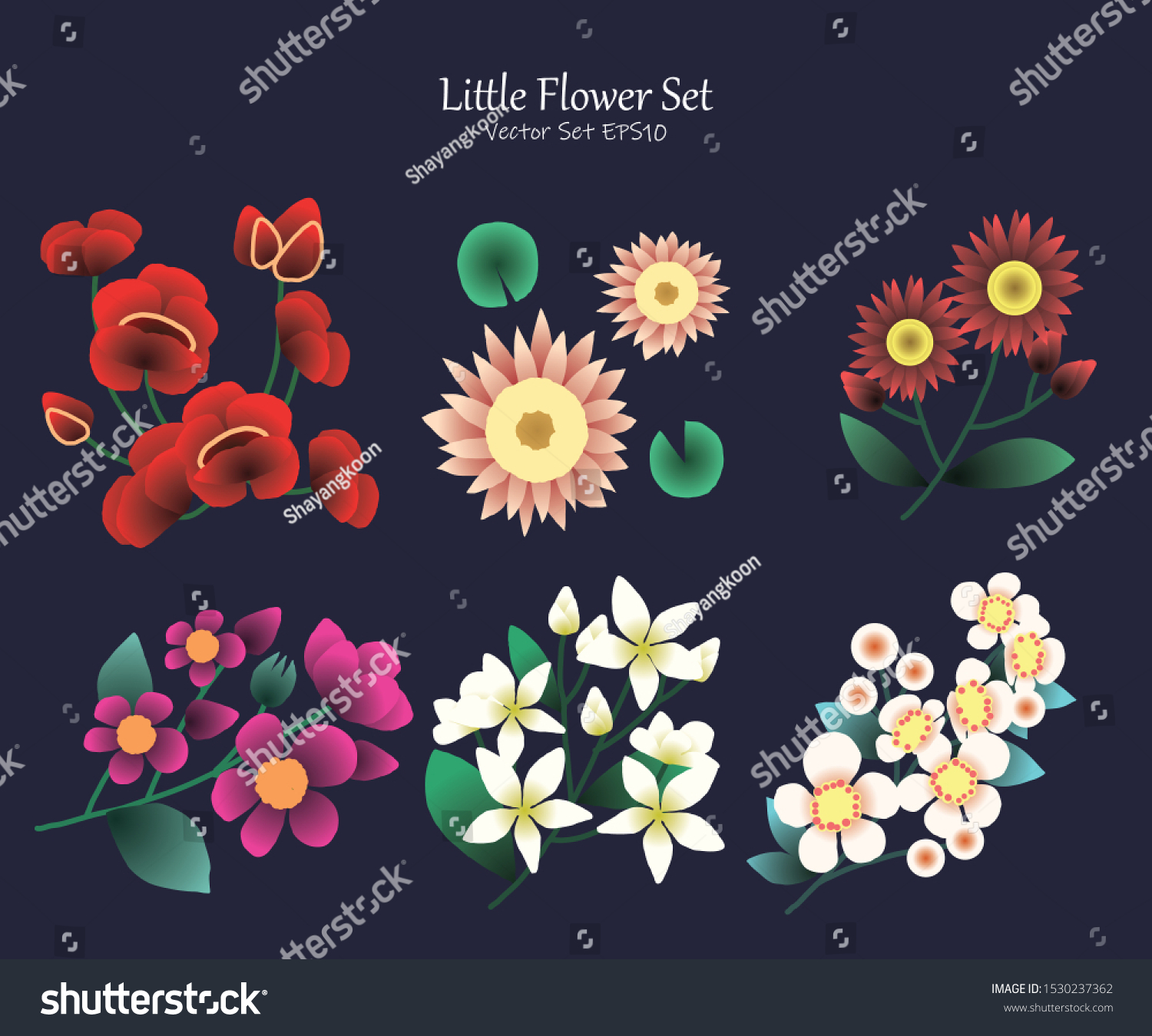 Little Flower Vector Eps10 Package Vector Stock Vector (Royalty Free ...