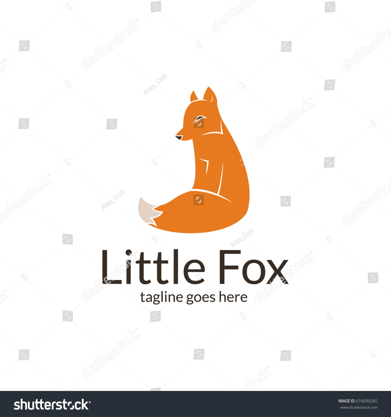Little Fox Logo Stock Vector (Royalty Free) 616090265