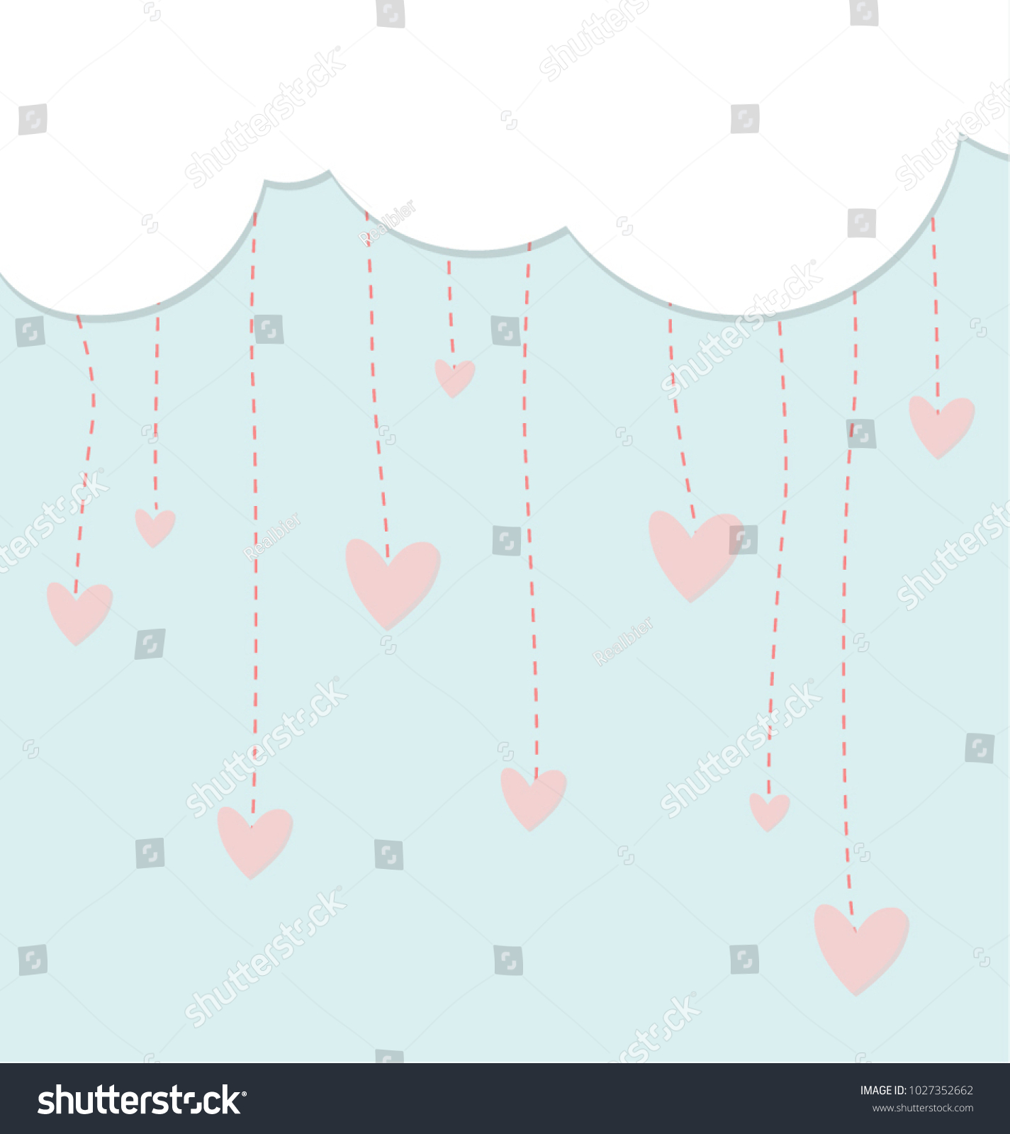 Little Heart Background Stock Vector (Royalty Free) 1027352662