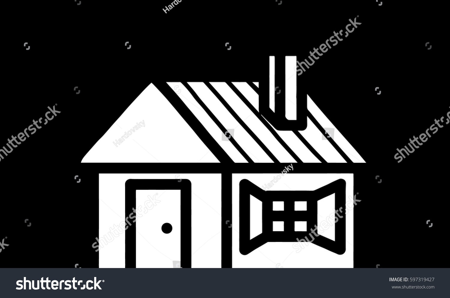 Little House Vector Stock Vector (Royalty Free) 597319427 | Shutterstock