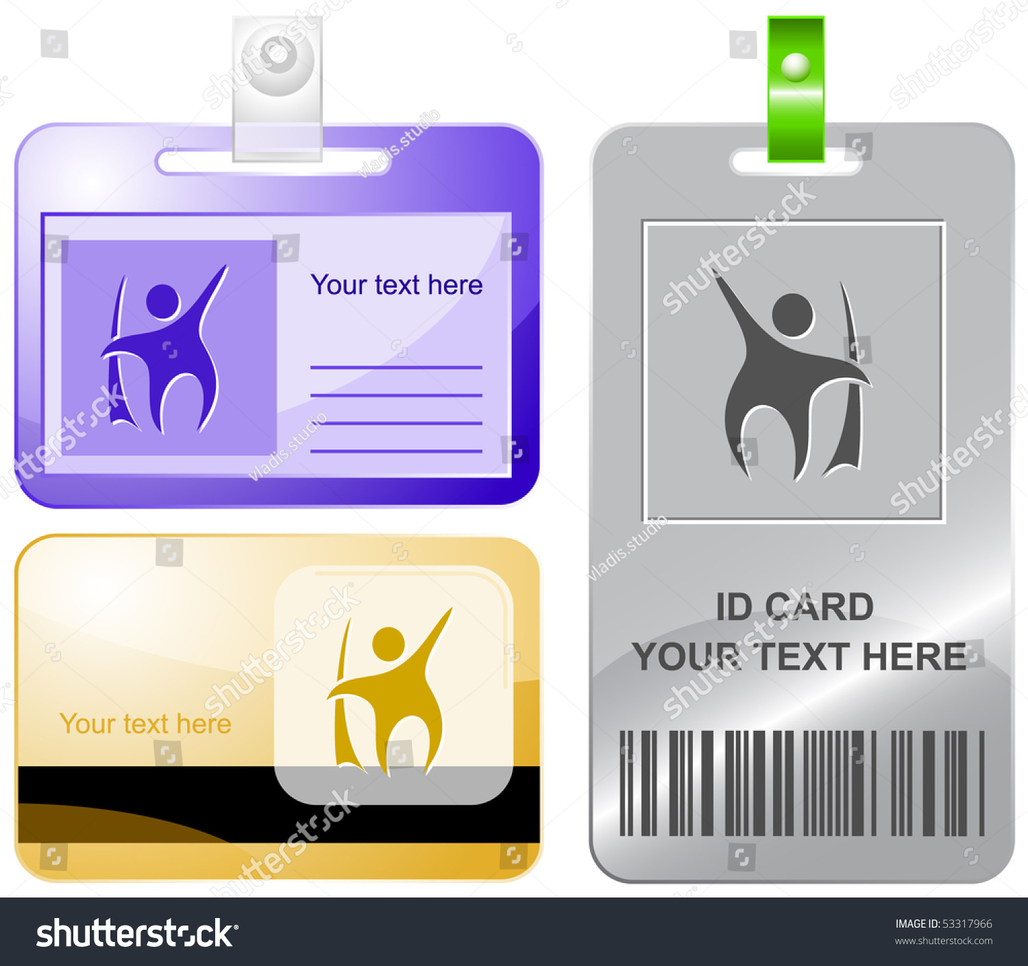 Little Man Vector Id Cards 库存矢量图（免版税）53317966 | Shutterstock