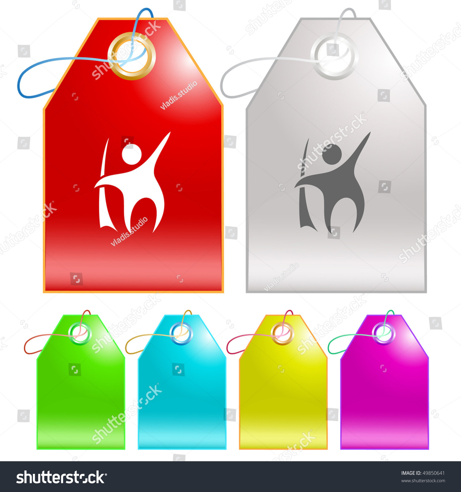 Little Man Vector Tags Stock Vector (Royalty Free) 49850641 | Shutterstock