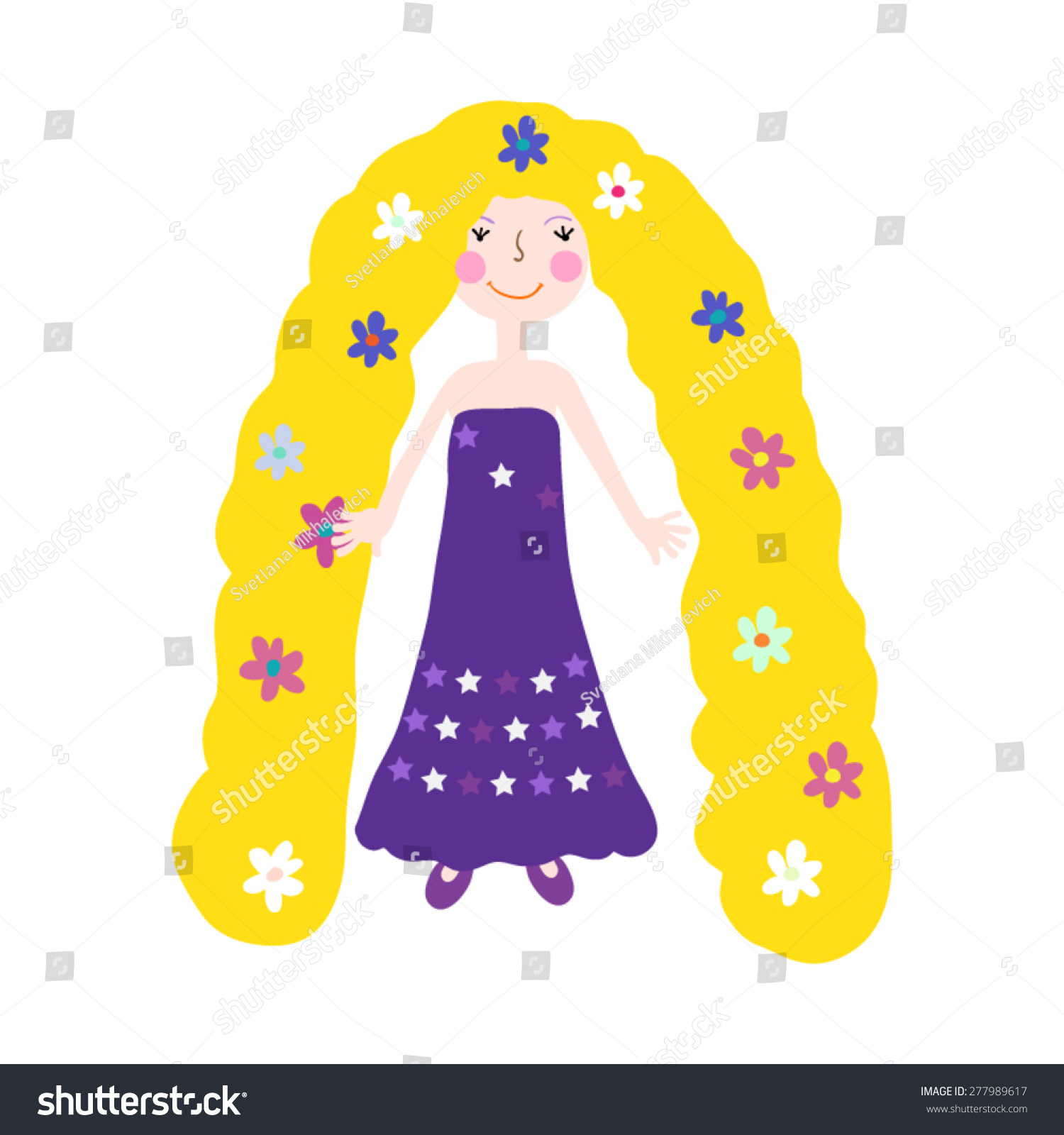 Little Princess Vector Illustration Stock Vector (Royalty Free) 277989617