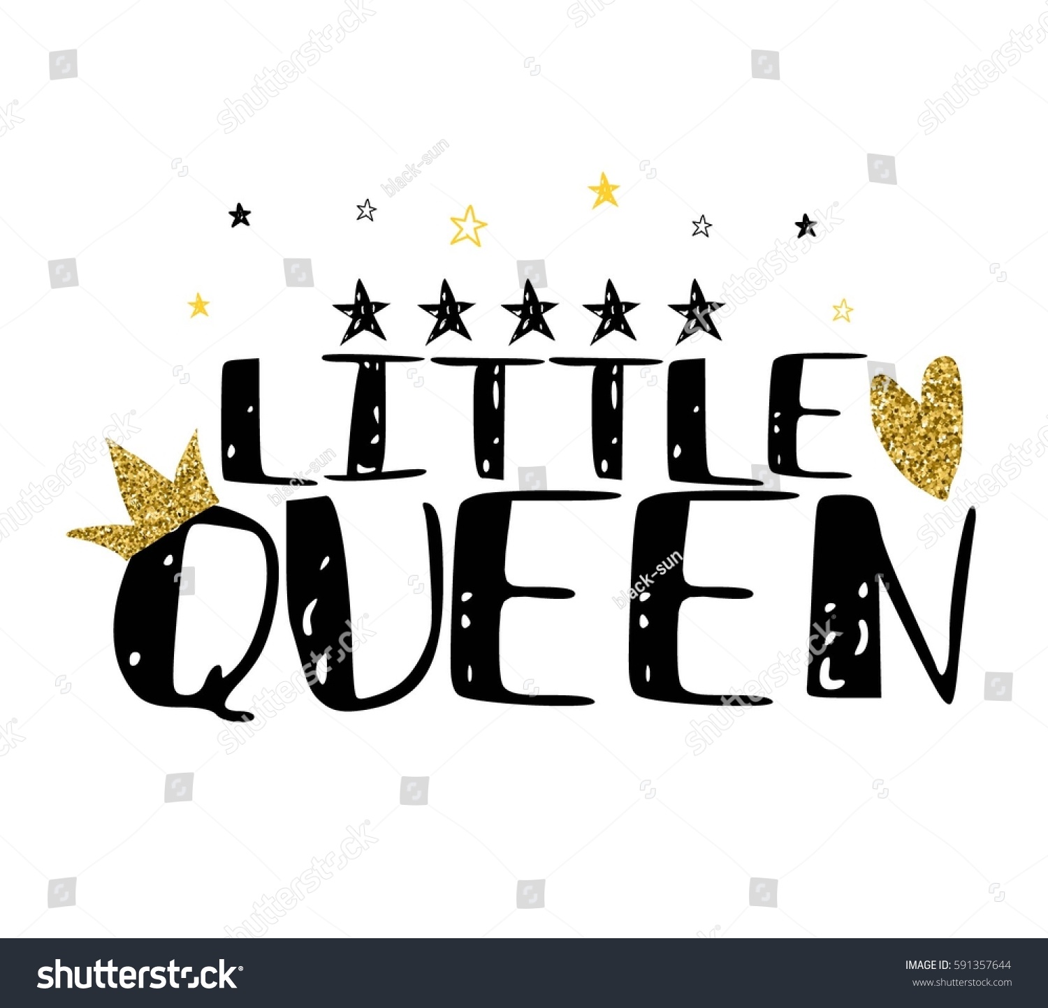Little Queen Typography Vector Image vectorielle de stock (libre de ...