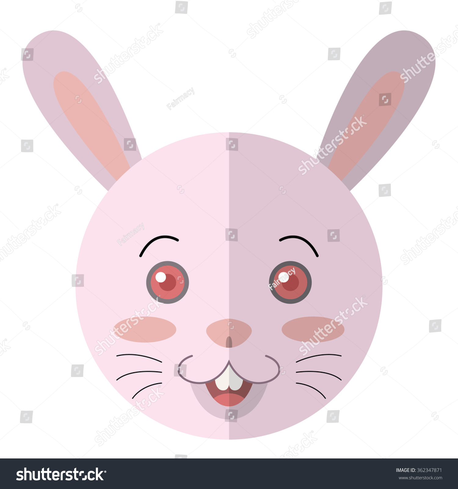 Little Rabbit Face Cartoon Vector: เวกเตอร์สต็อก (ปลอดค่าลิขสิทธิ์ ...