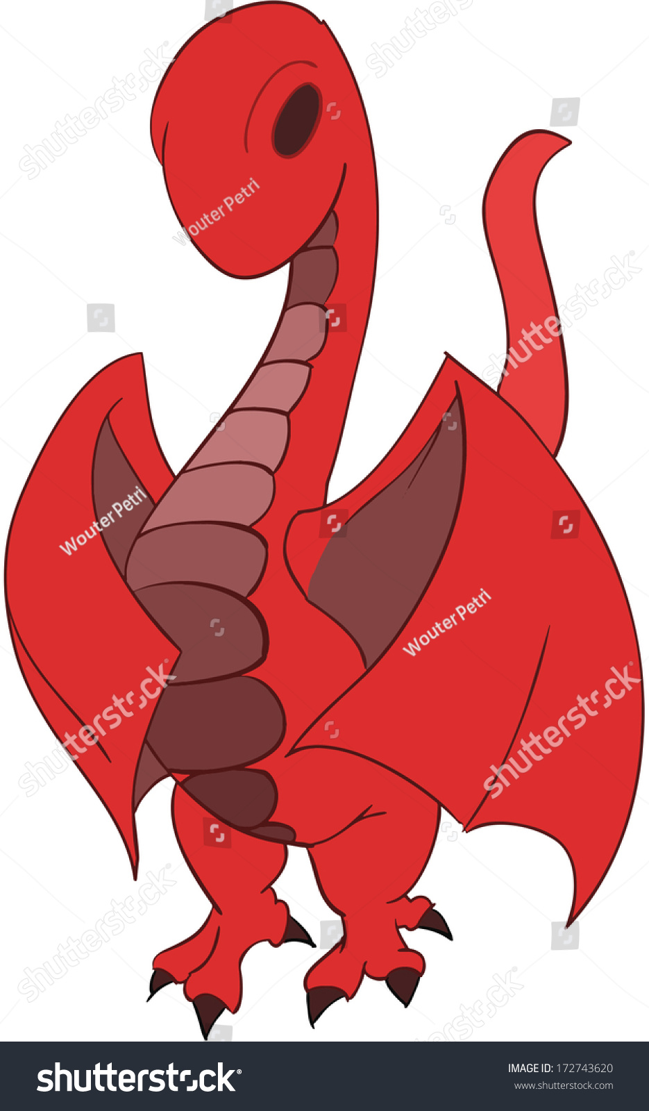 Little Red Dragon Stock Vector (Royalty Free) 172743620 | Shutterstock