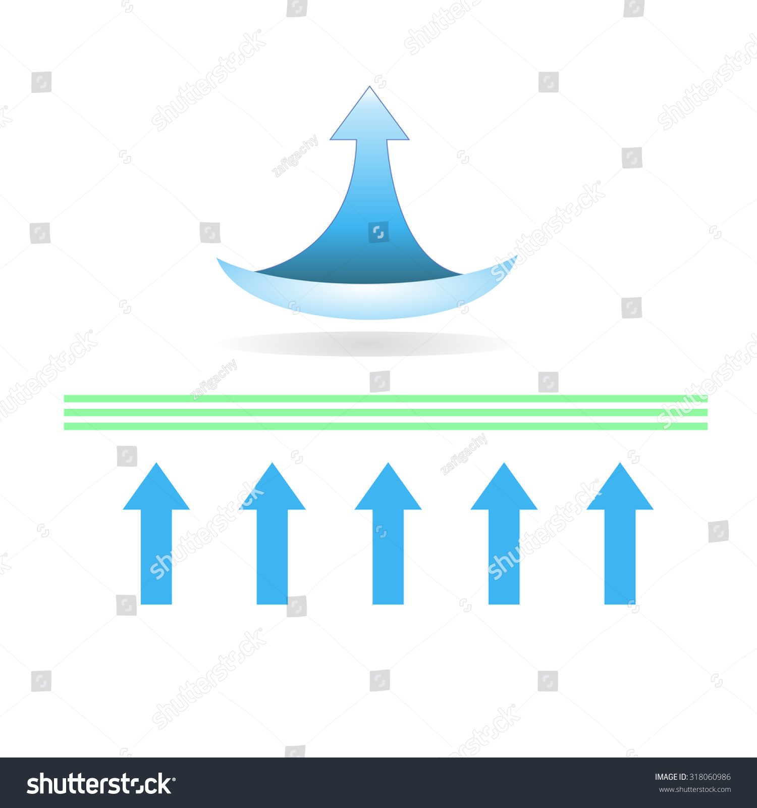 Little Signs Below Large Pointer Stock Vector (Royalty Free) 318060986 ...