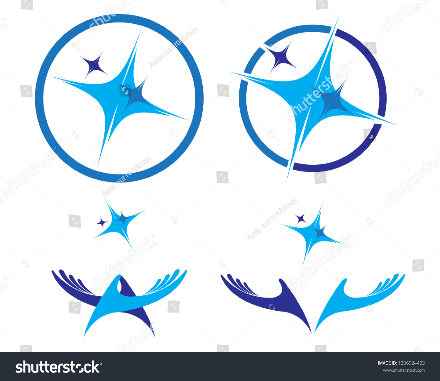 Little Star Logo Vector Template Stock Vector (Royalty Free) 1206924403