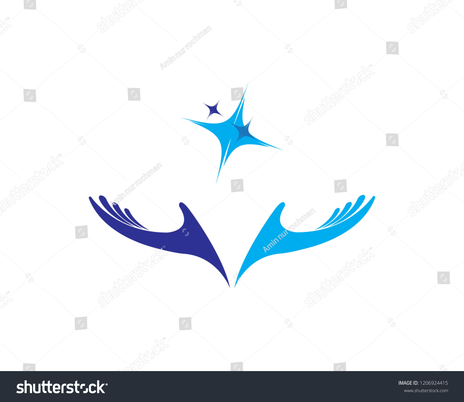 Little Star Logo Vector Template: vector de stock (libre de regalías ...