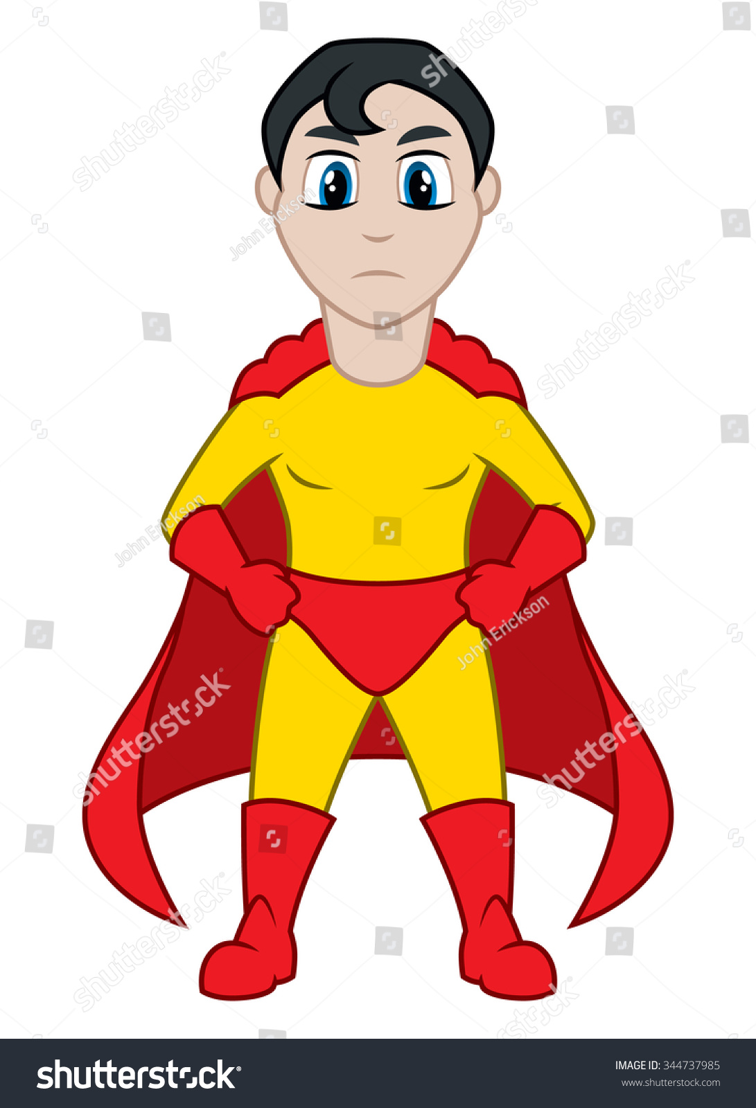 Little Superhero Stock Vector (Royalty Free) 344737985