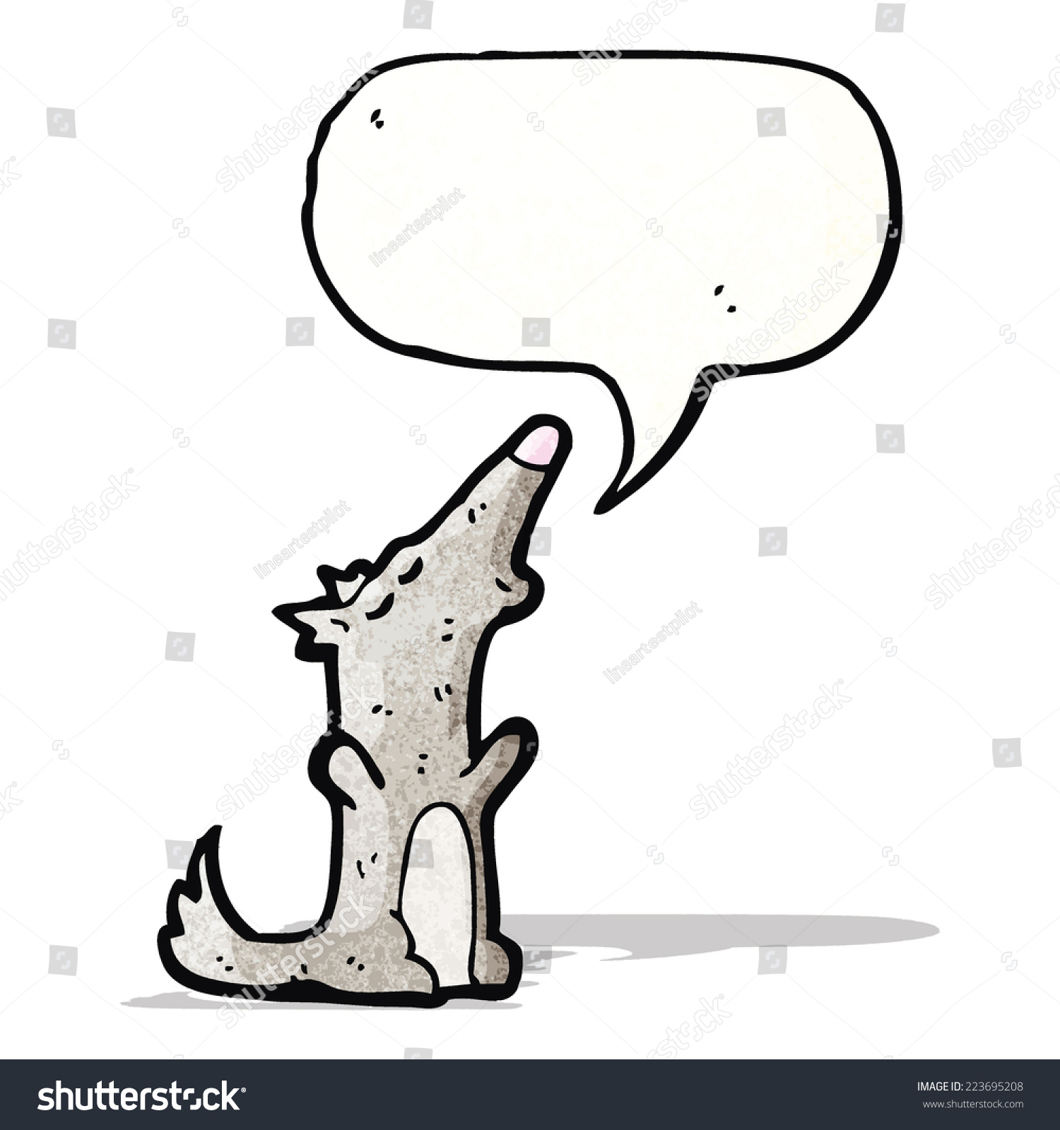 Little Wolf Cartoon Stock Vector (Royalty Free) 223695208 | Shutterstock
