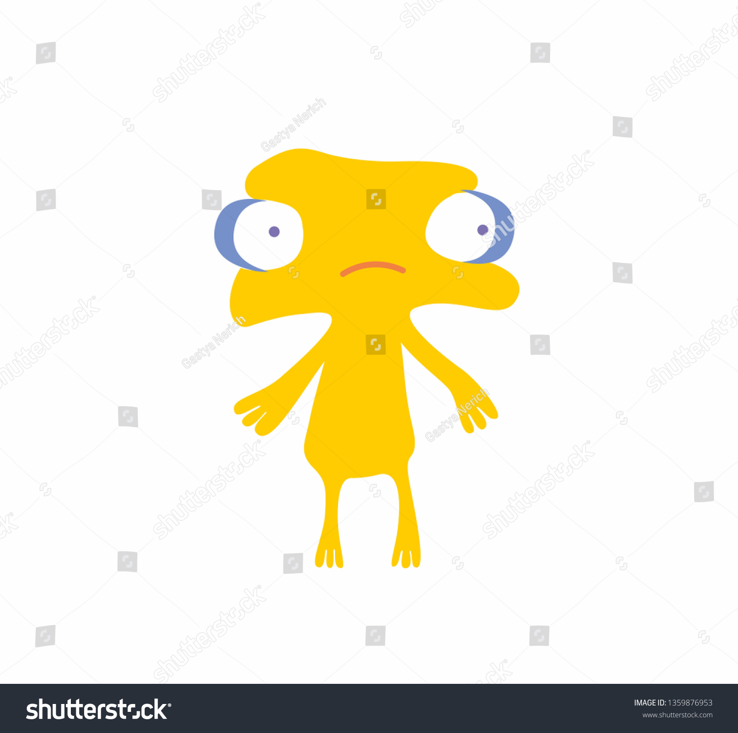 Little Young Humanoid Stock Vector (Royalty Free) 1359876953 | Shutterstock