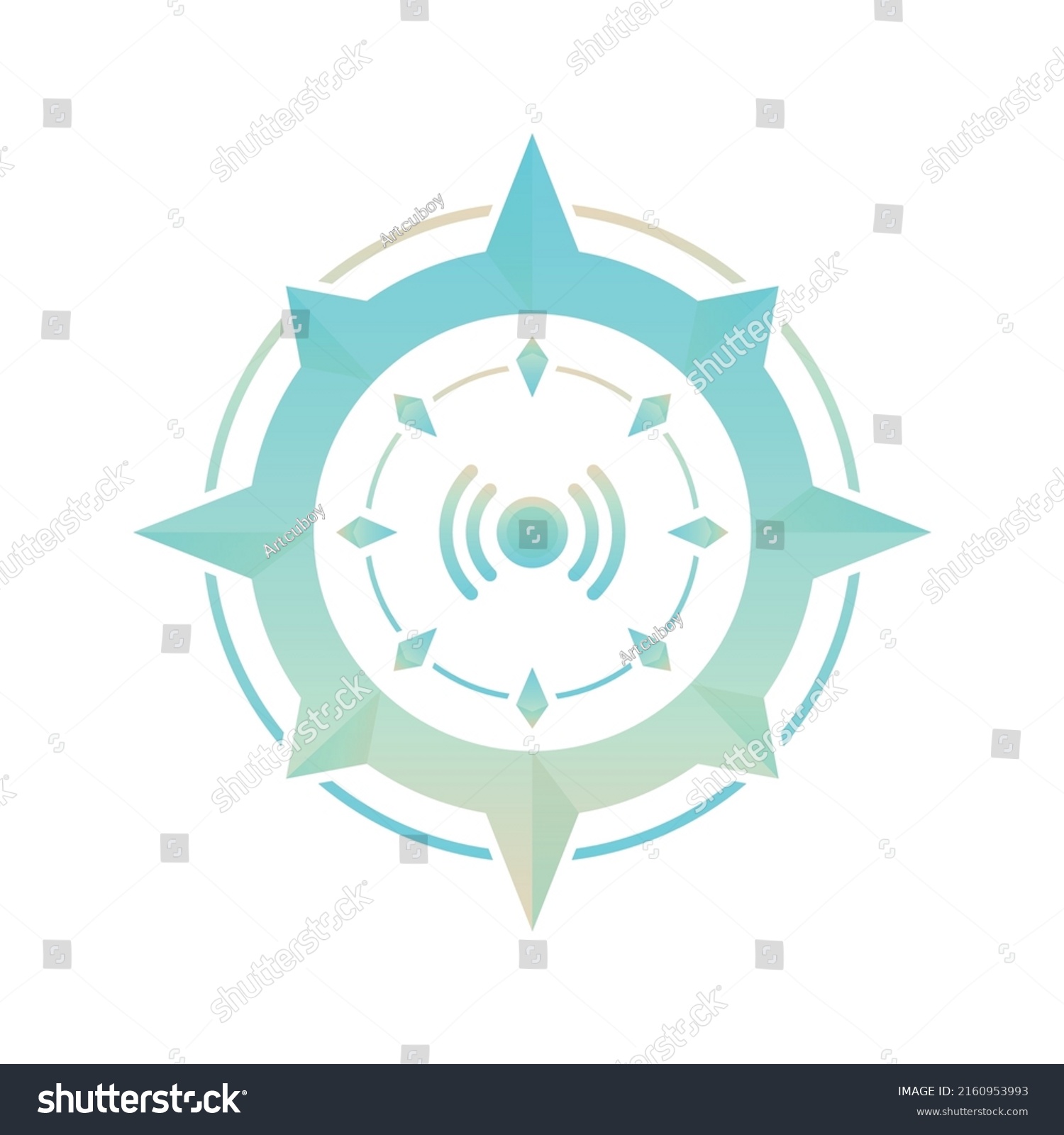 Live Compass Logo Gradient Design Template Stock Vector (Royalty Free ...