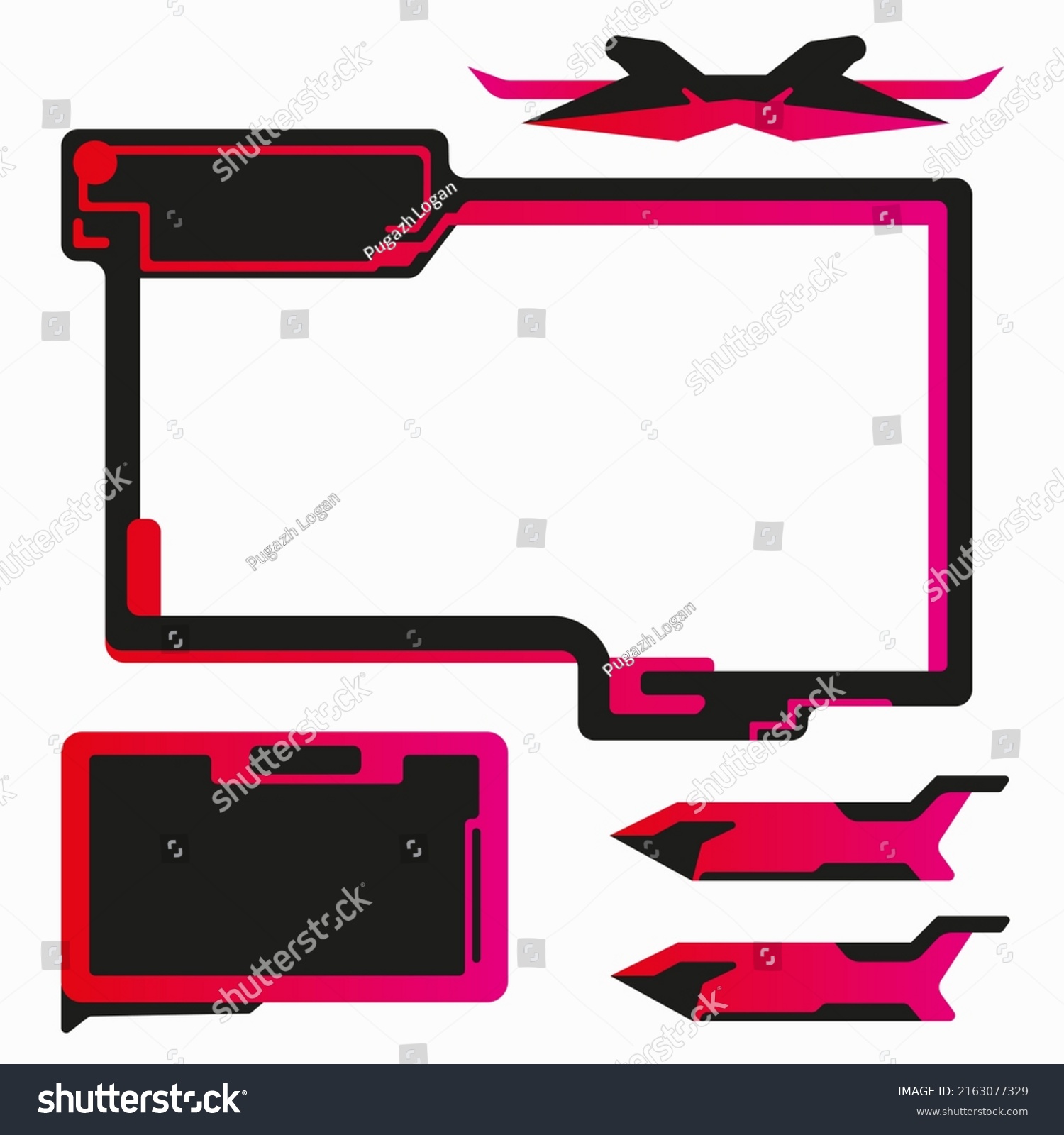 Live Video Streaming Gradient Border Frame Stock Vector (Royalty Free ...
