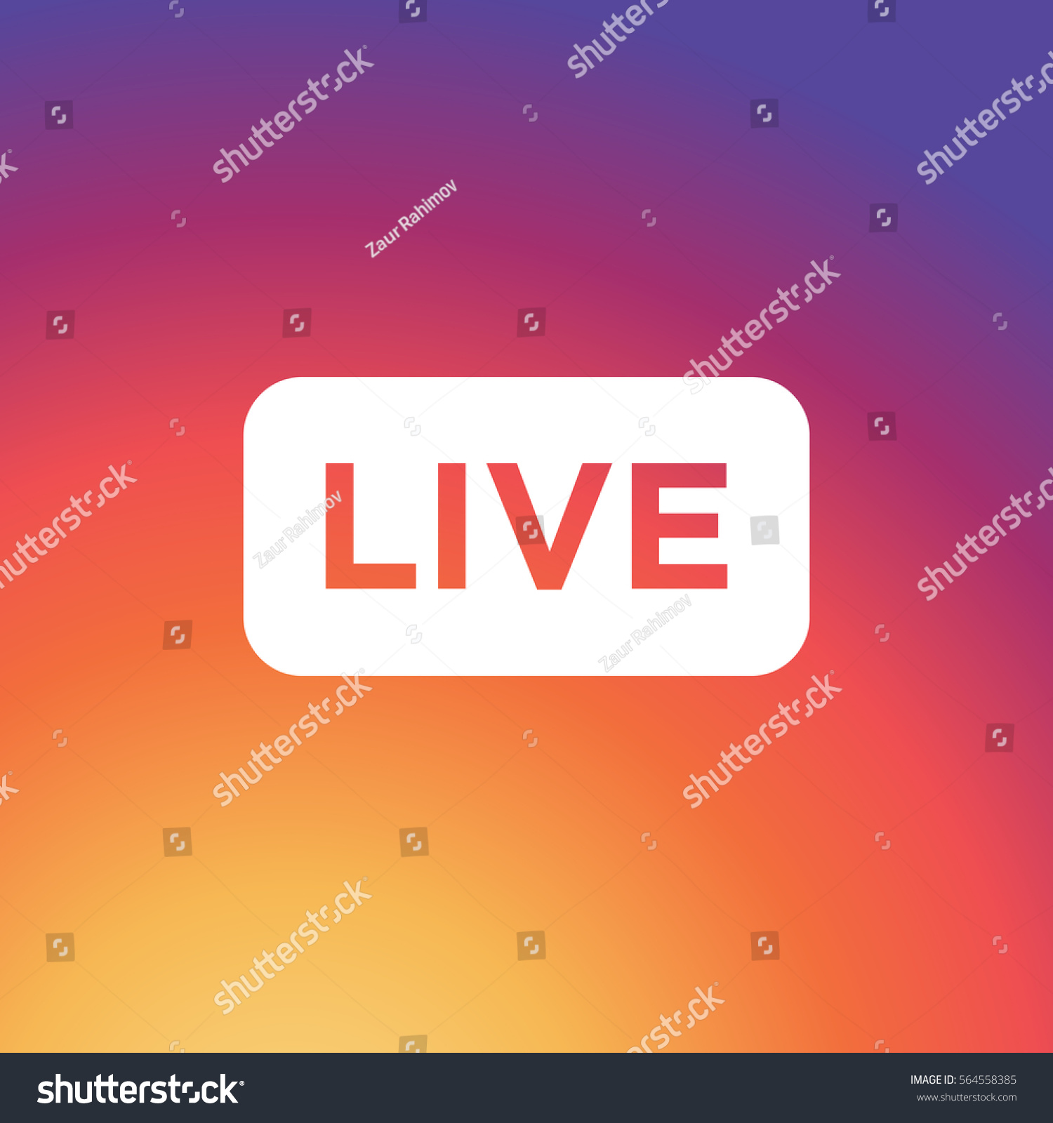 Live Video Streaming Vector Icon On: vector de stock (libre de regalías ...