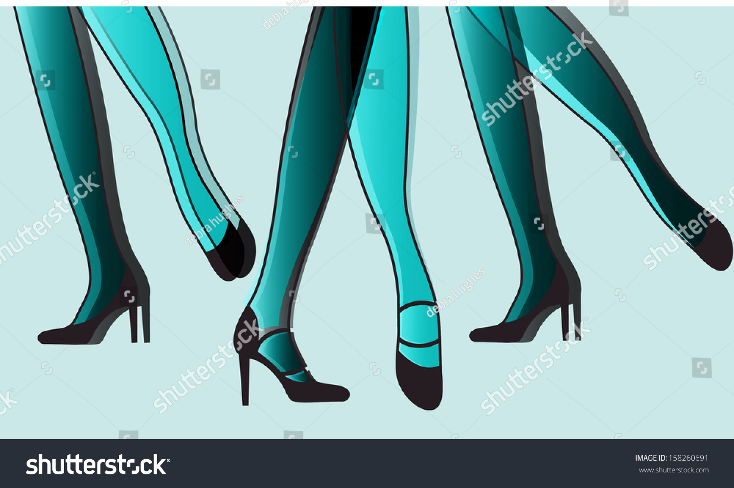 Lively Dancing Legs Stock Vector (Royalty Free) 158260691