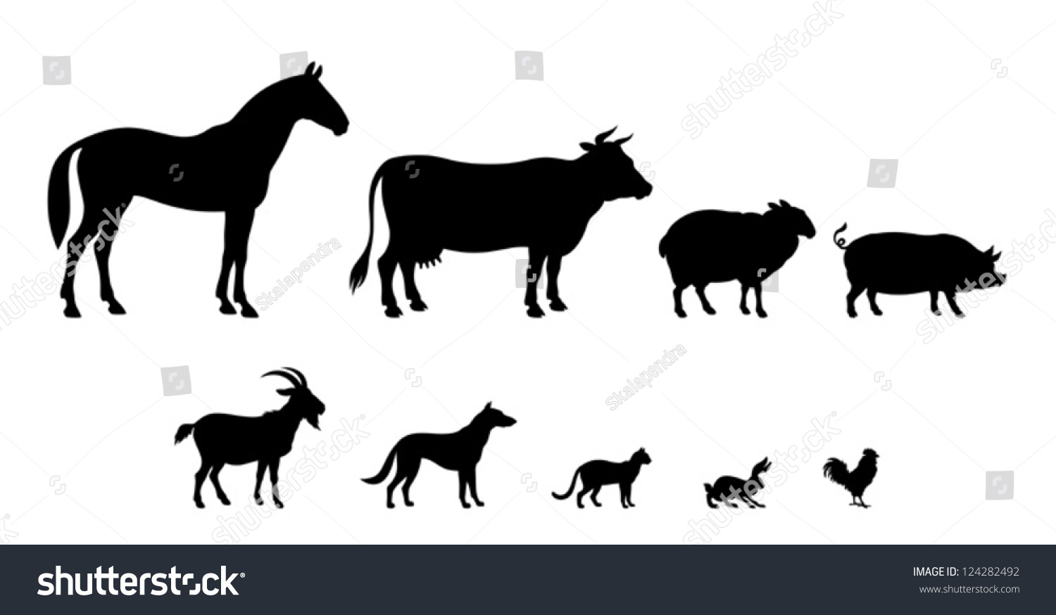 Animales granja perfil: imágenes, fotos de stock y vectores | Shutterstock