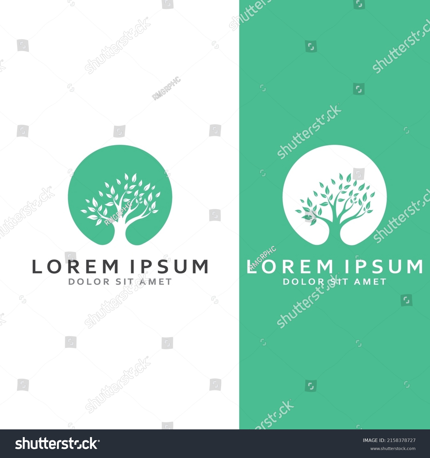 Living Tree Logo Design Using Vector Stock Vector (Royalty Free ...