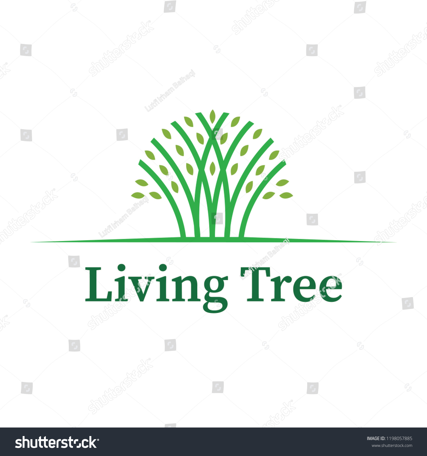Living Tree Logo Vector Stock Vector (Royalty Free) 1198057885
