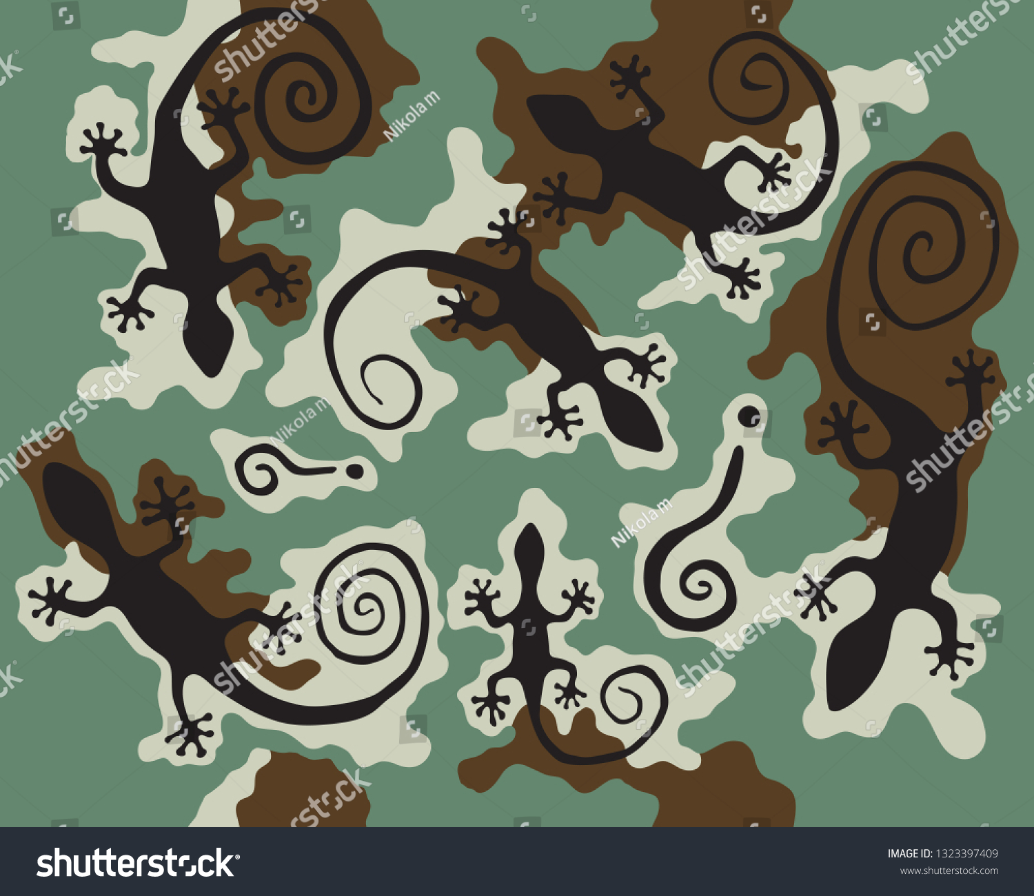 Lizard Camouflage Patternseamless Vector Wallpapercamo Design Stock ...