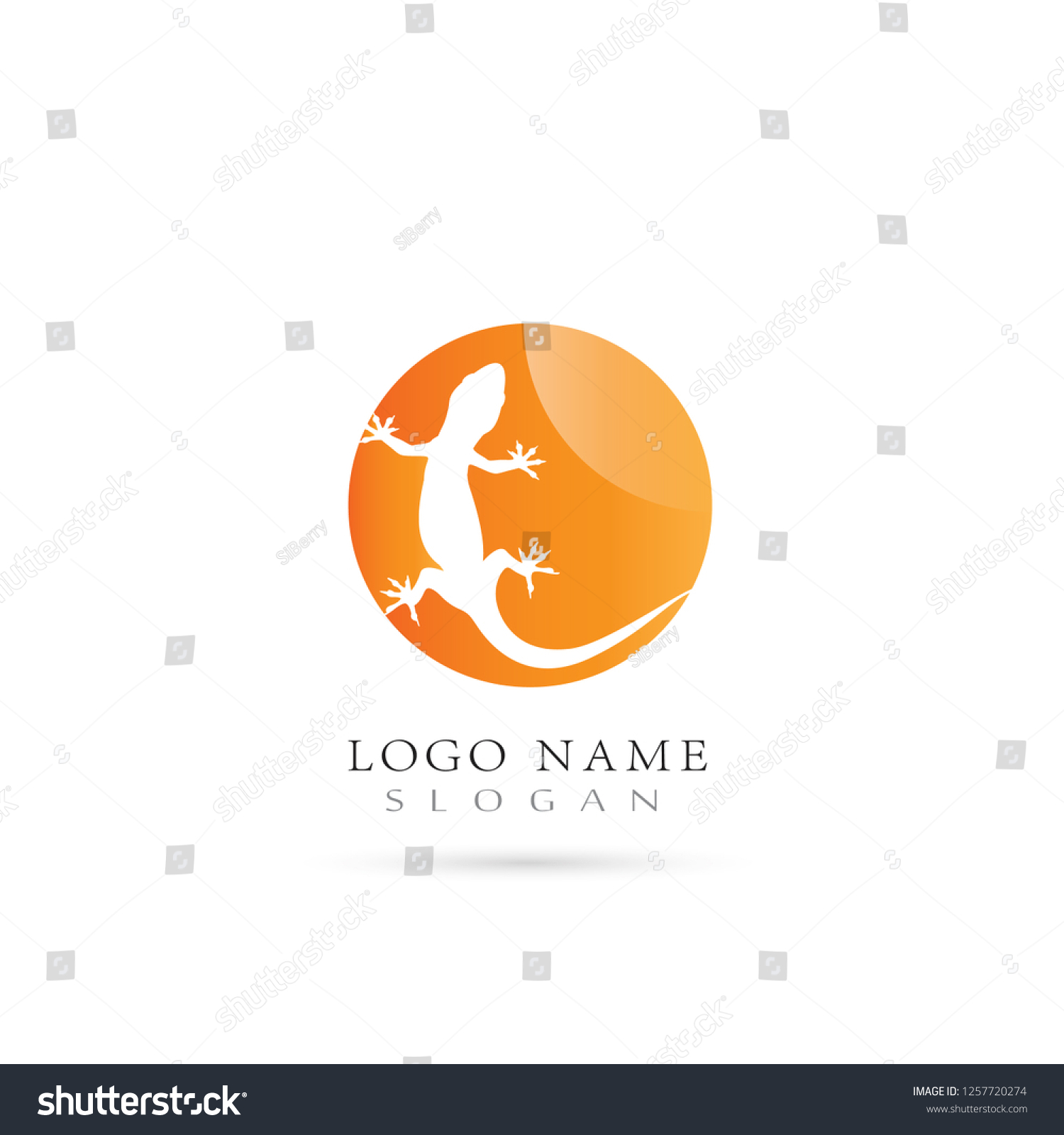 Lizard Gecko Logo Icon Symbol Vector: เวกเตอร์สต็อก (ปลอดค่าลิขสิทธิ์ ...