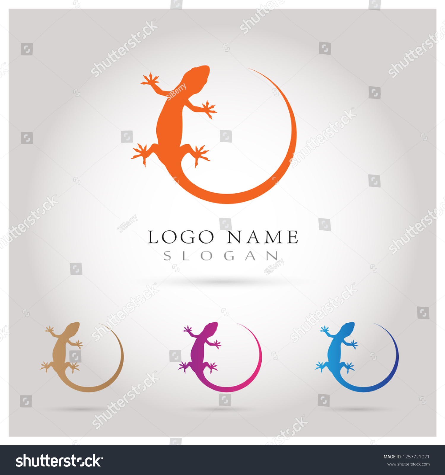 Lizard Gecko Logo Icon Symbol Vector Stock Vector (Royalty Free ...