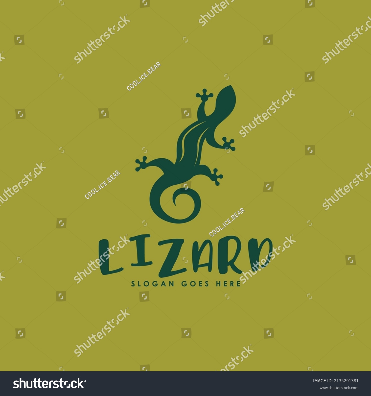 Lizard Logo Design Concept Vector Animal Stock Vector (Royalty Free ...