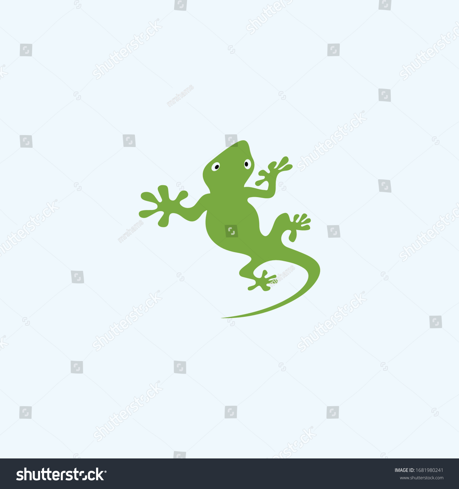 Lizard Logo Vector Design Template Stock Vector (Royalty Free) 1681980241