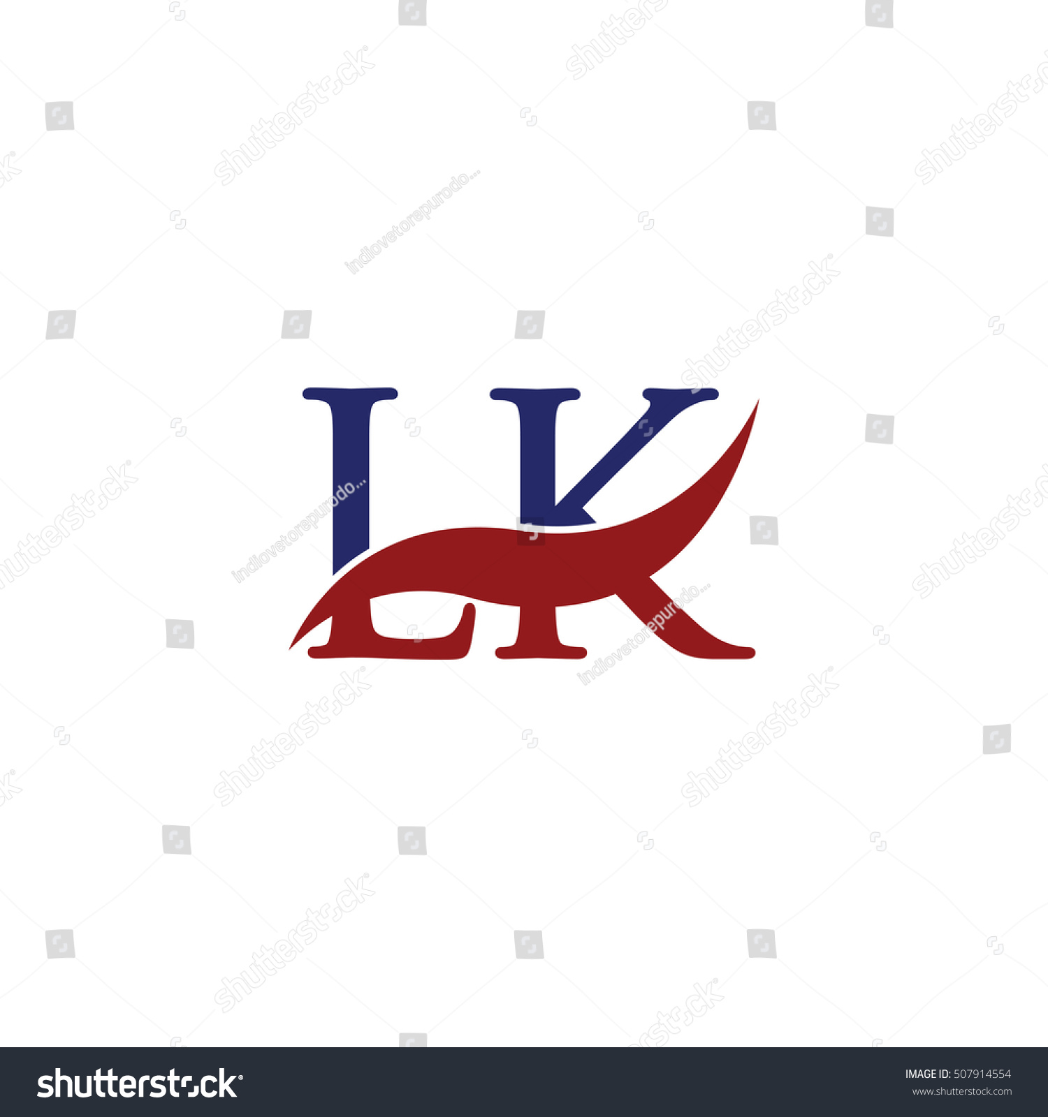 Lk Swoosh Logo Vector: vector de stock (libre de regalías) 507914554 ...