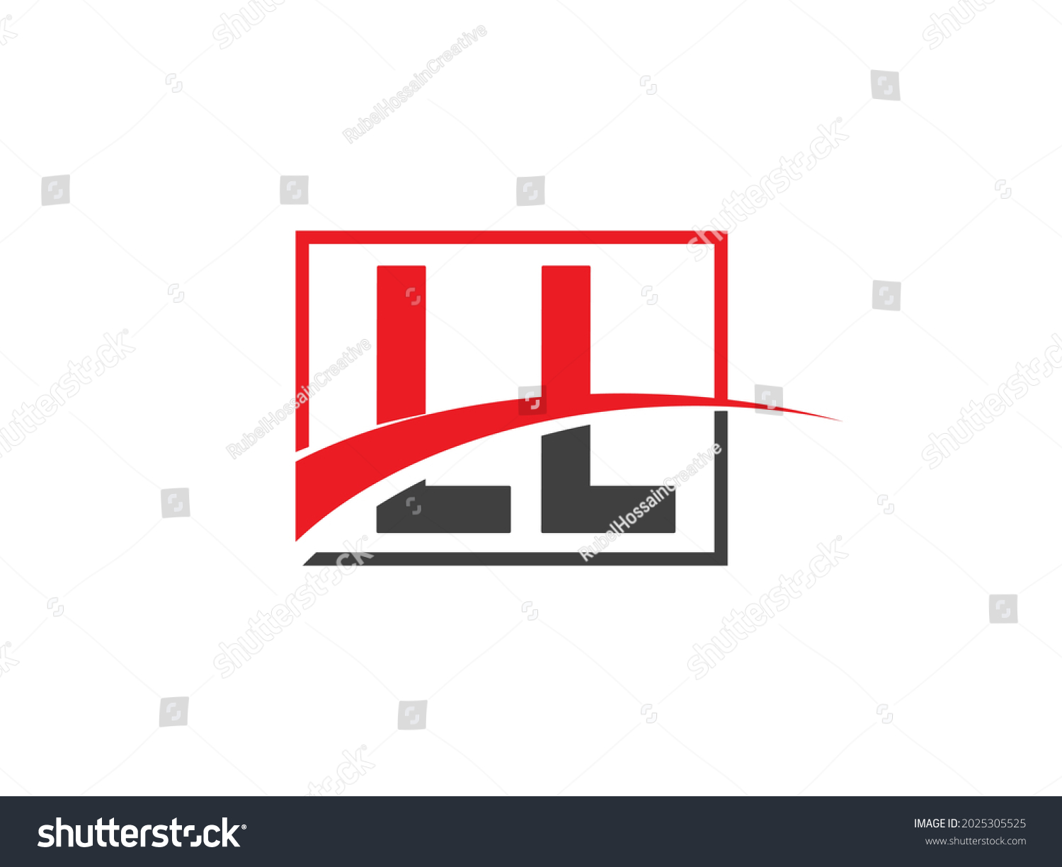 Ll Letter Logo Design Template Stock Vector (Royalty Free) 2025305525 ...