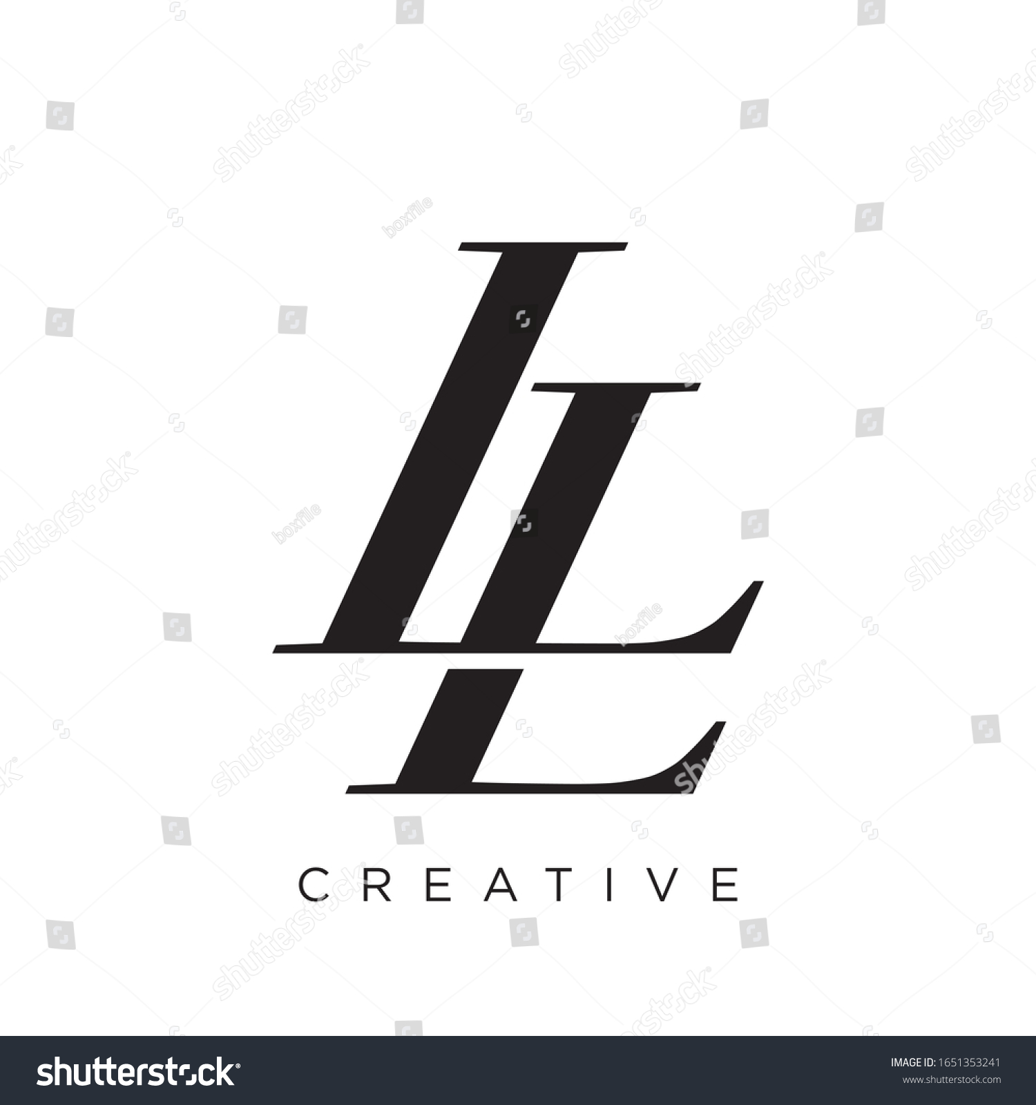 Ll Logo Design Vector Icon Symbol Stock Vector (Royalty Free ...