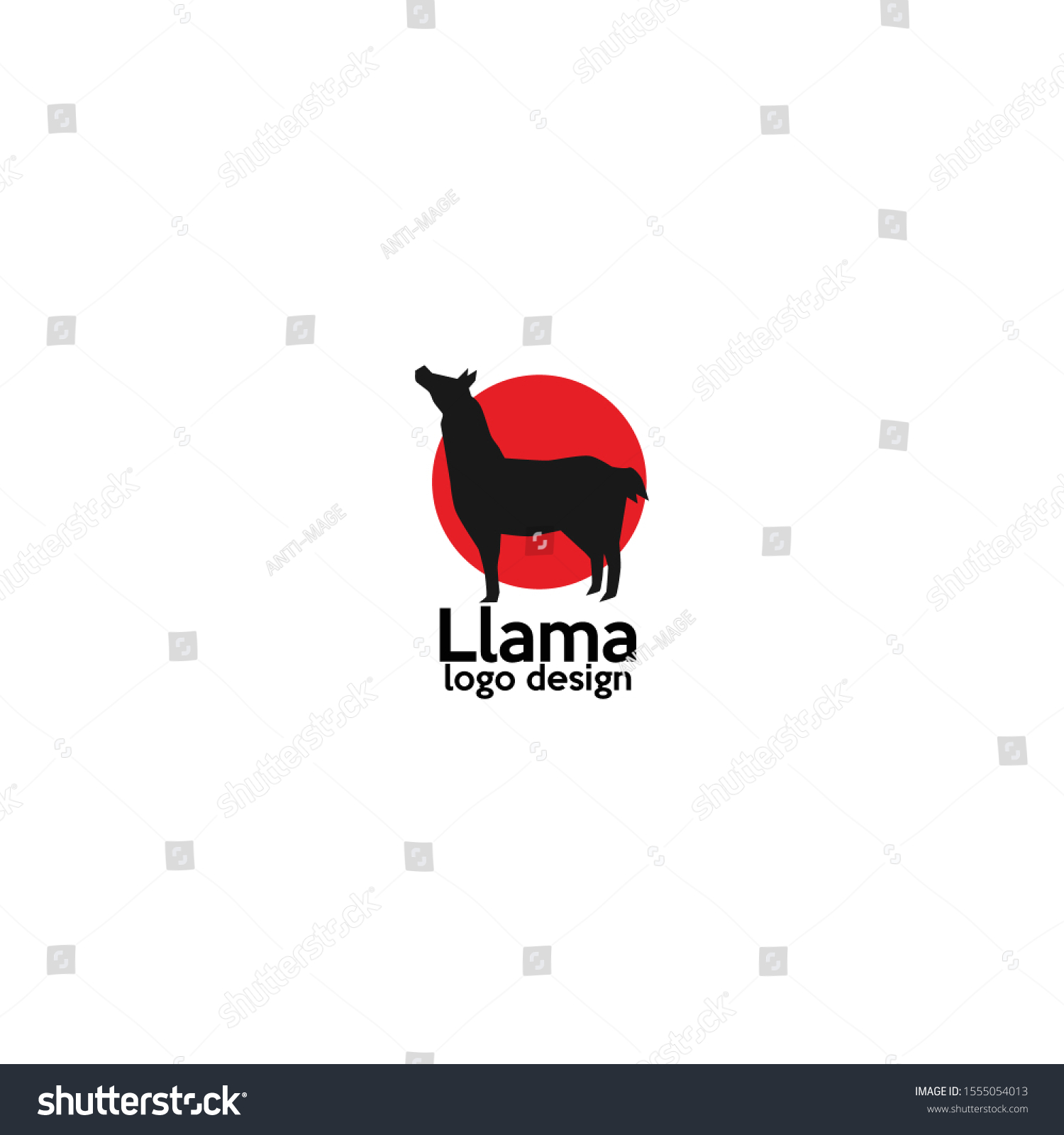 Llama Logo Design All Stock Vector (Royalty Free) 1555054013