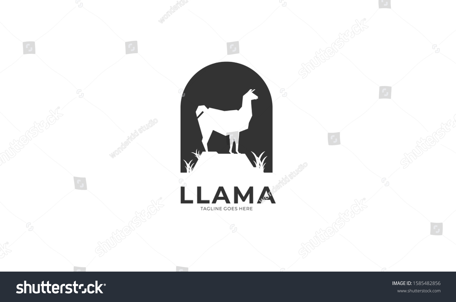 Llama Logo Design Your Projects Stock Vector (Royalty Free) 1585482856