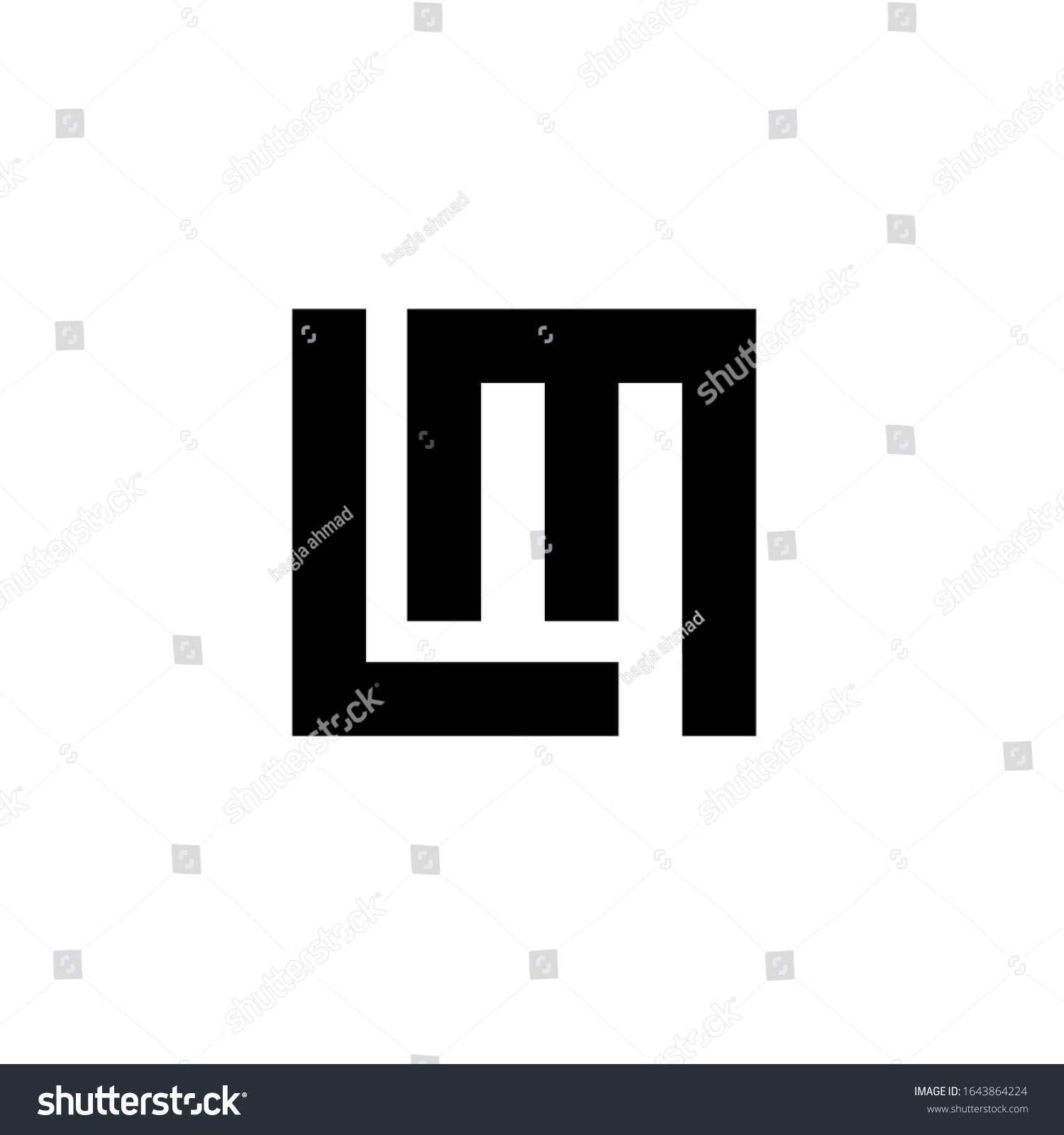 Lm Logo Design Vector Sign Template Stock Vector (Royalty Free ...