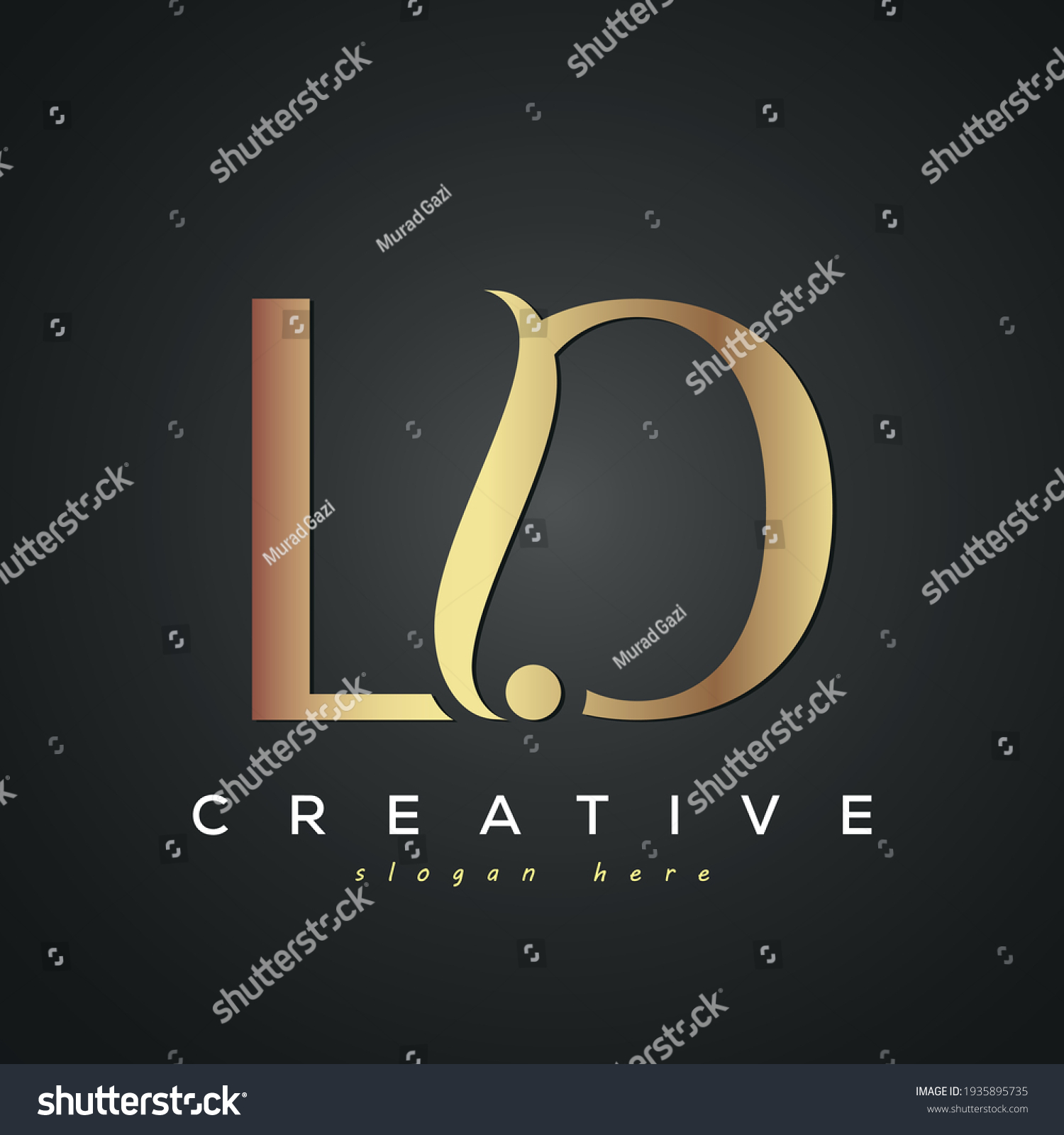 Lo Creative Luxury Logo Design Stock Vector (Royalty Free) 1935895735 ...