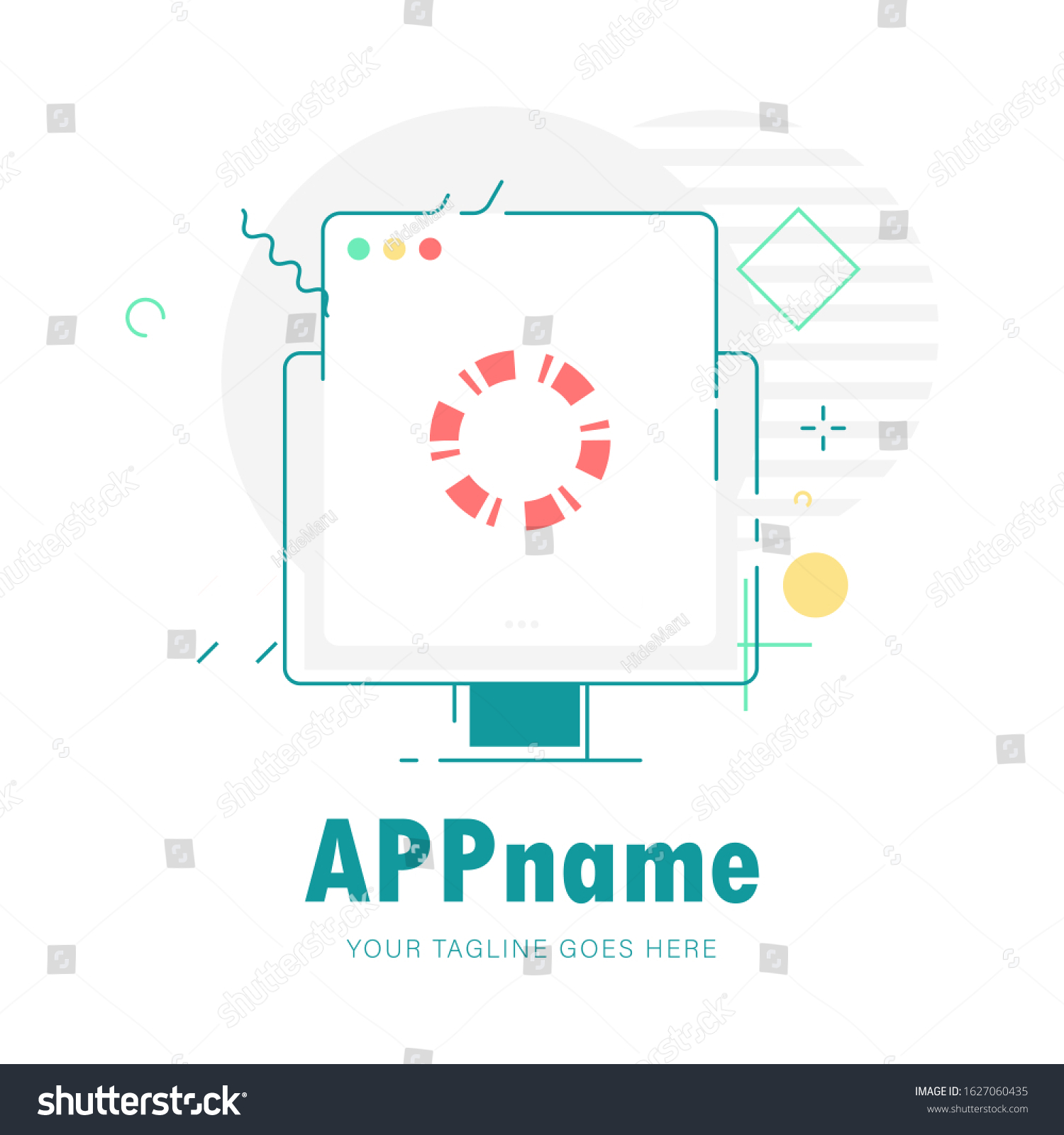 Load Splash Screen App Logo Icon Stock Vector (Royalty Free) 1627060435