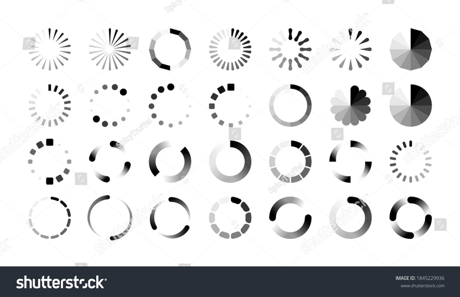 Loader Icons Round Progress Bar Buffering Arkivvektor (royaltyfri ... Loader Icons Round Progress Bar Buffering Arkivvektor (royaltyfri ...