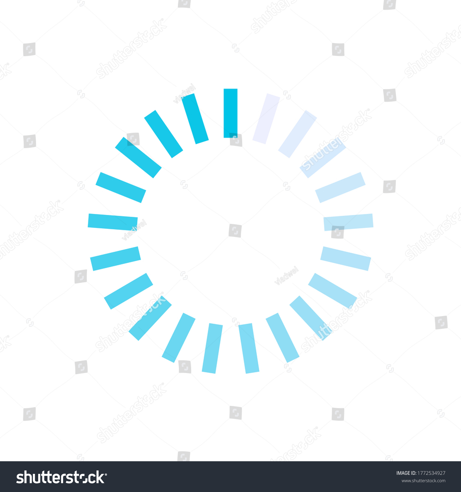 Loader Loading Icon Vector Rotating Indicator Stock Vector (Royalty ...