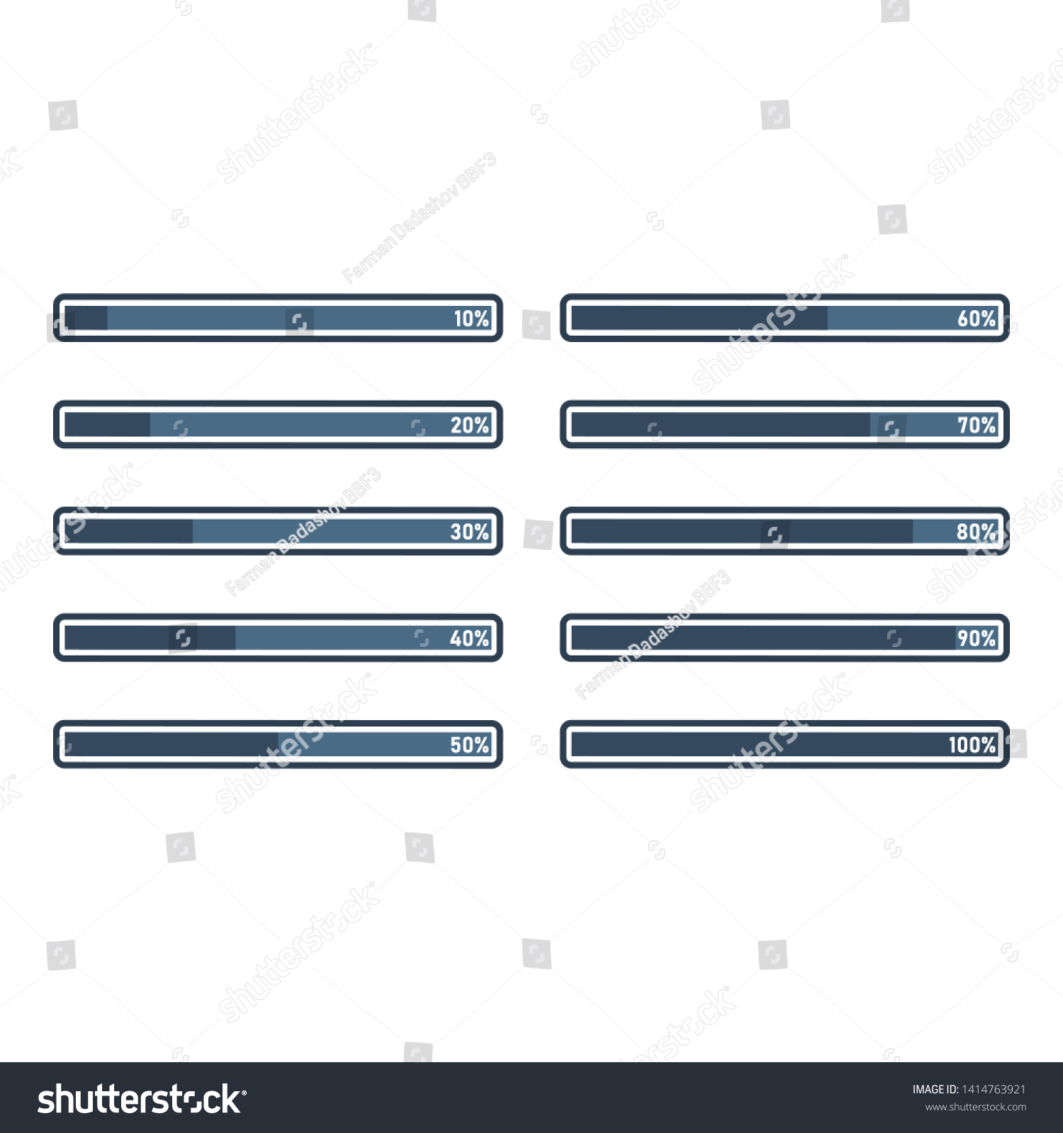 Loading Bar Progress Icons Load Sign Stock Vector (Royalty Free ...