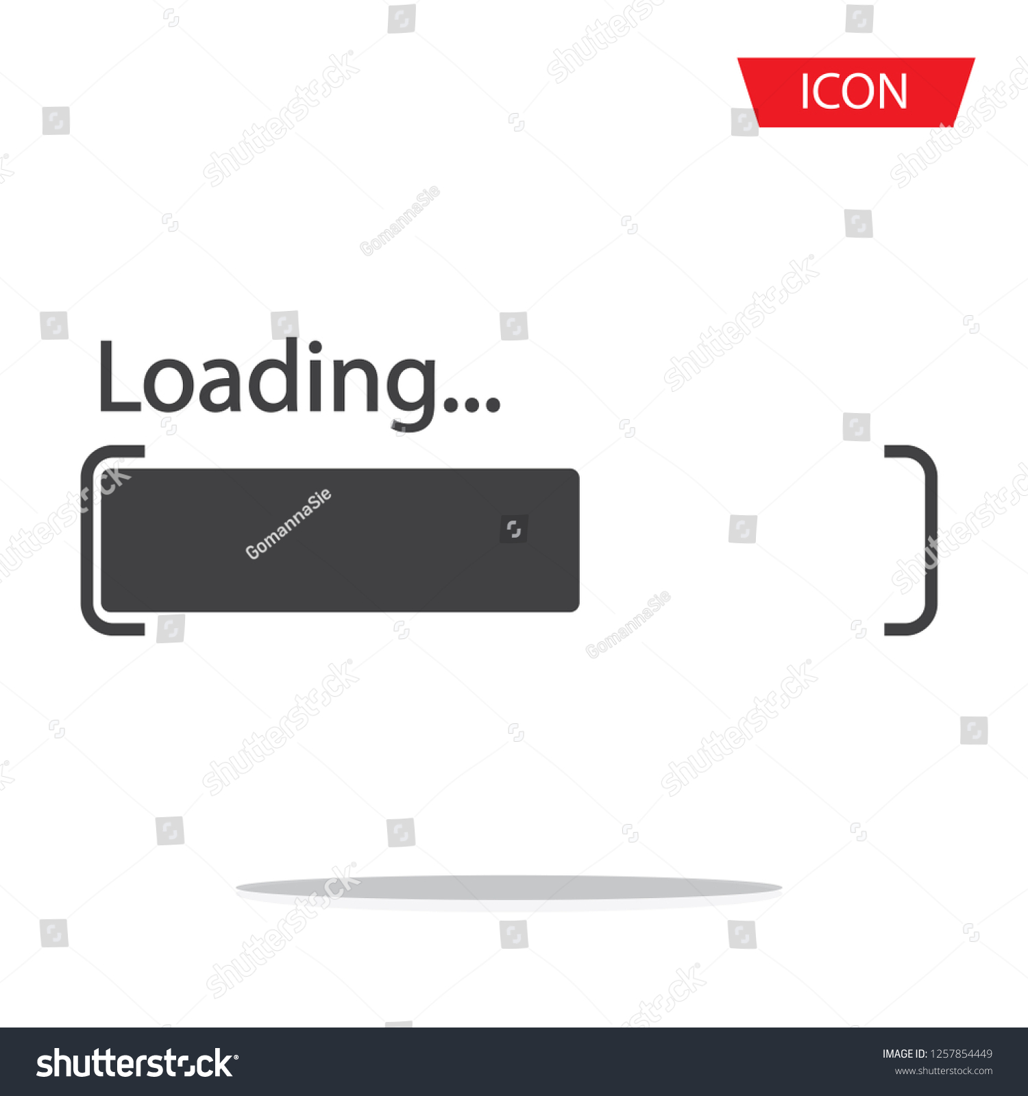 Loading Bar Progress Icons Load Sign: vector de stock (libre de ...