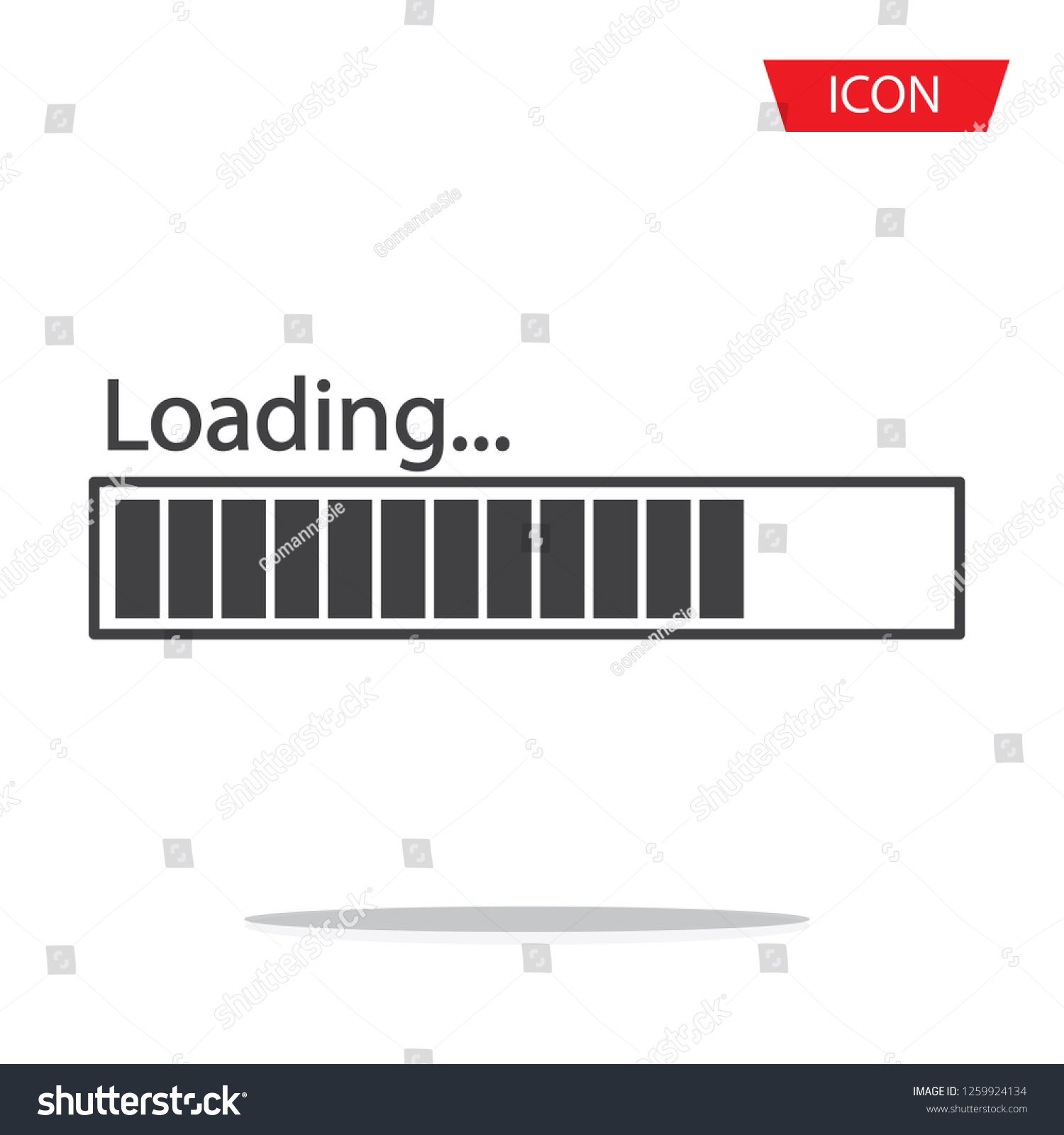 Loading Bar Progress Icons Load Sign Stock Vector (Royalty Free ...